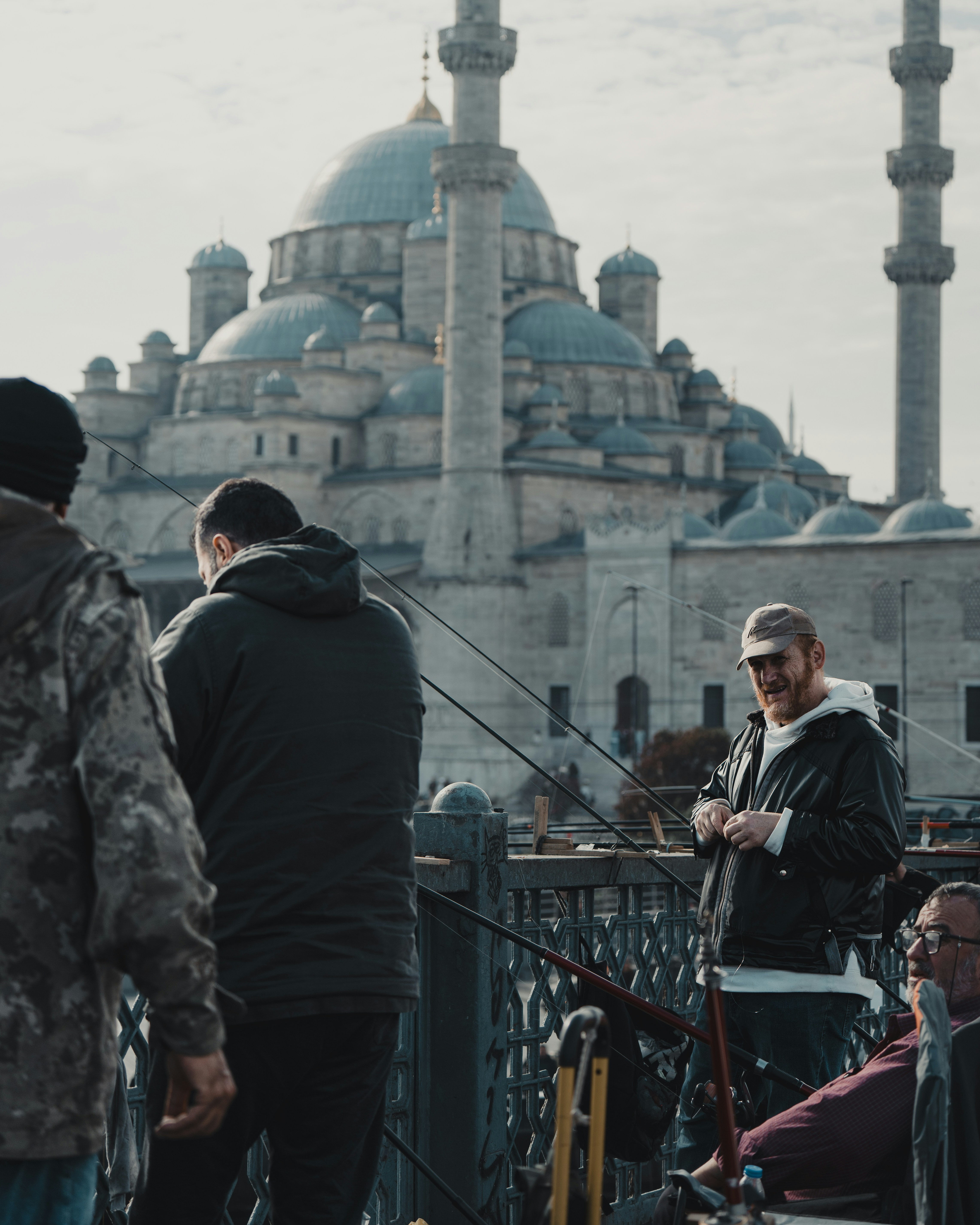 Rooftop Gathering by the Blue Domes