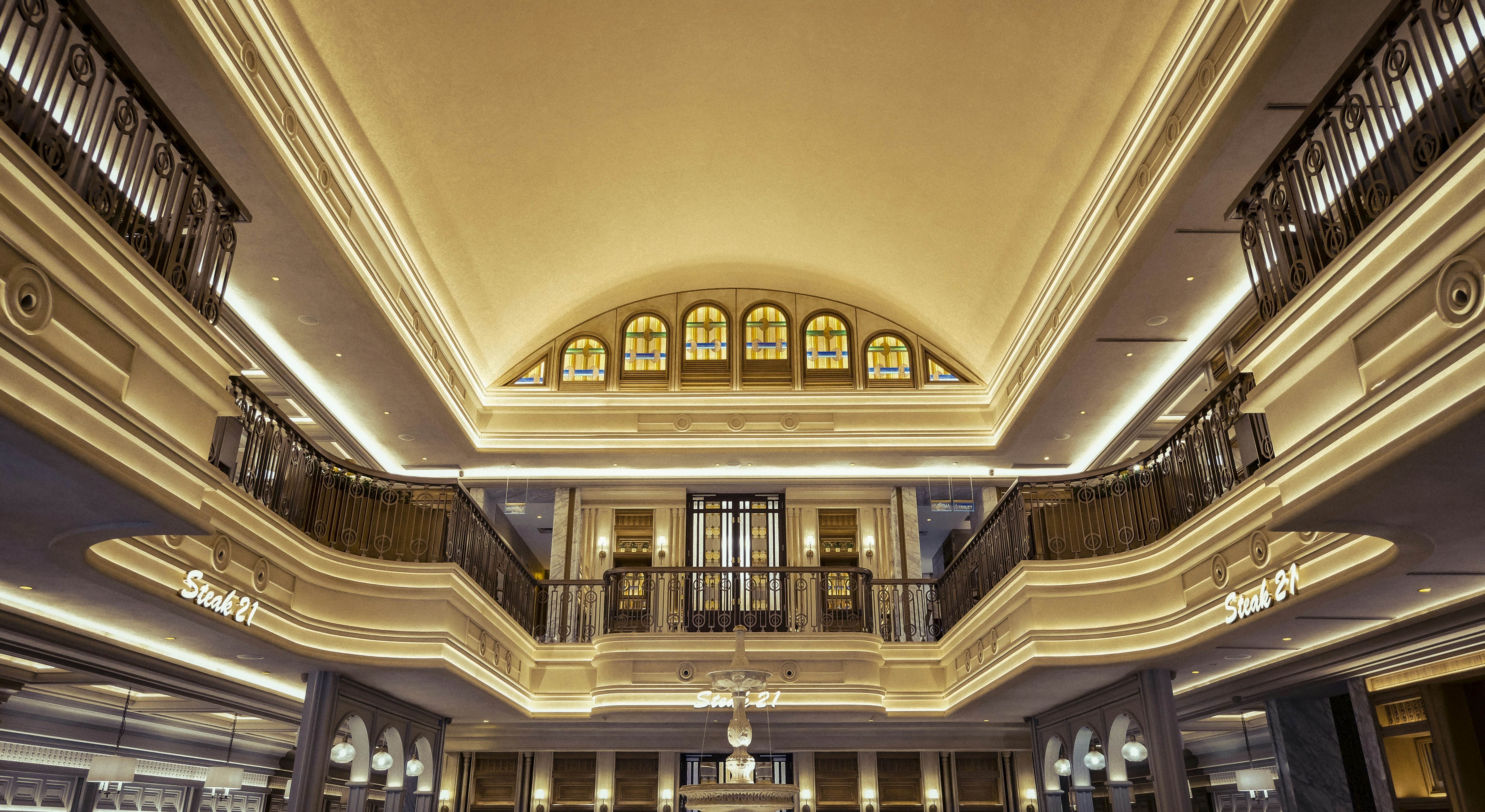 Grand Atrium Glow: Illuminated Majesty of the Shopping Hall