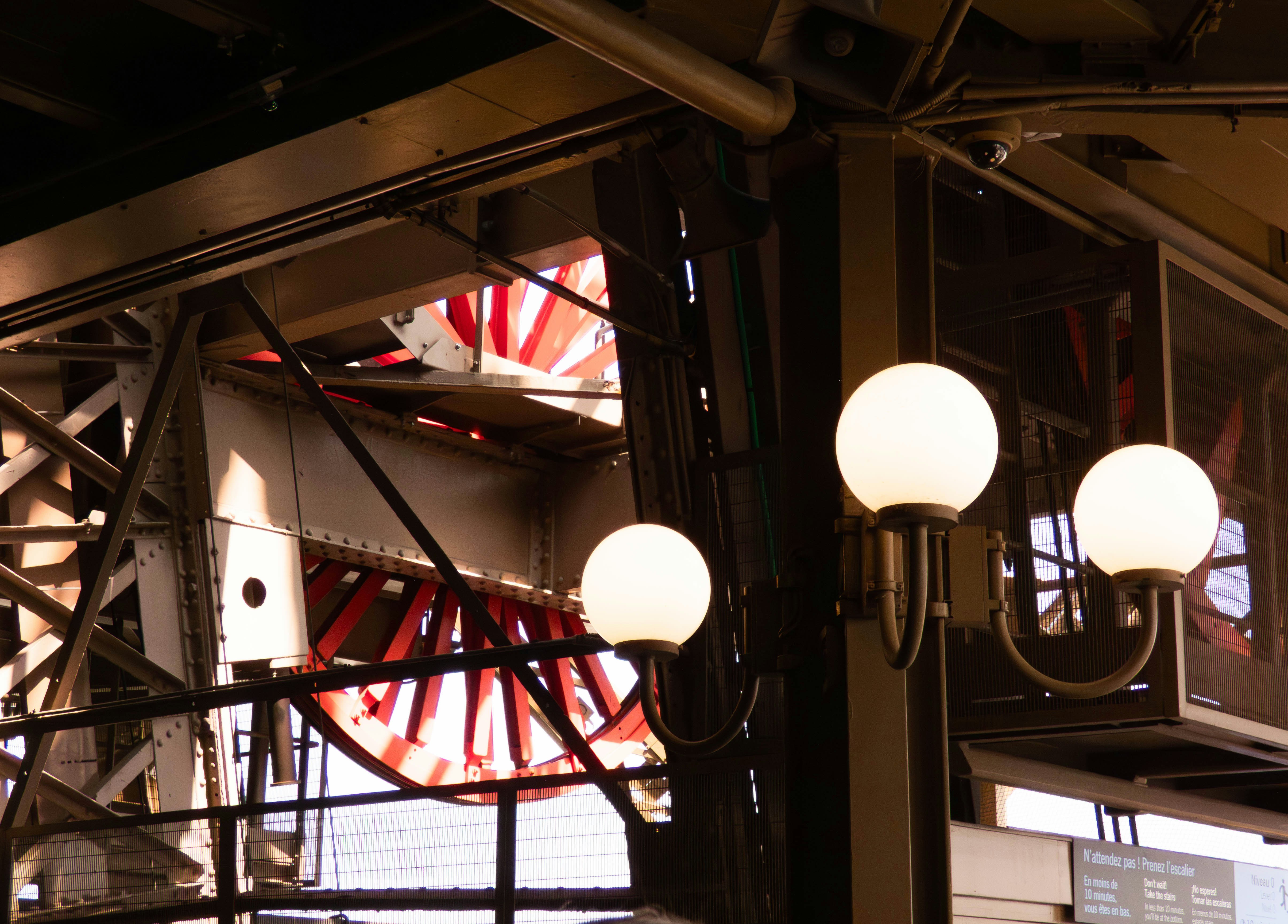 Industrial Lanterns in a Steel Canyon