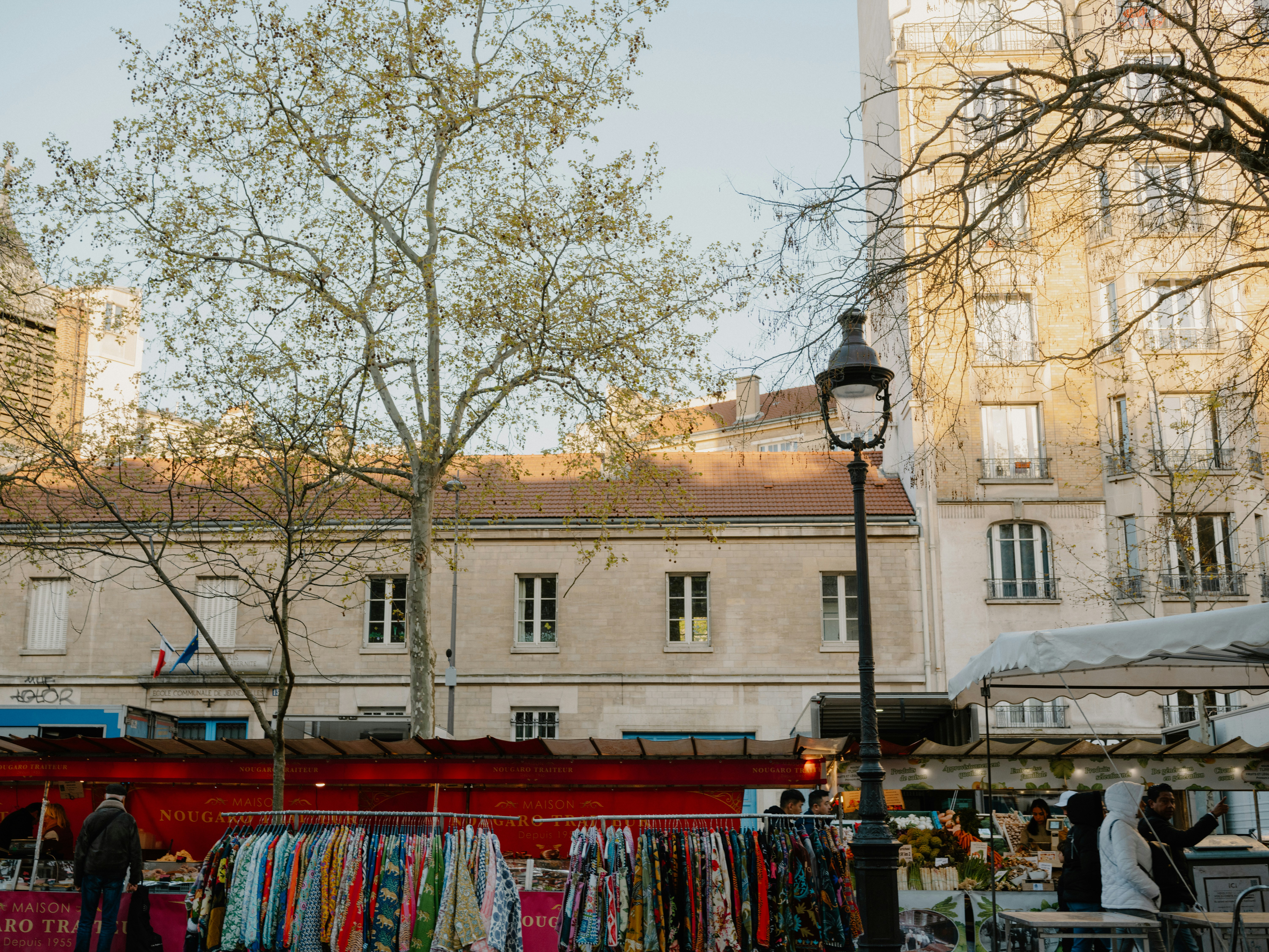 Streetside Market in Soft Morning Light