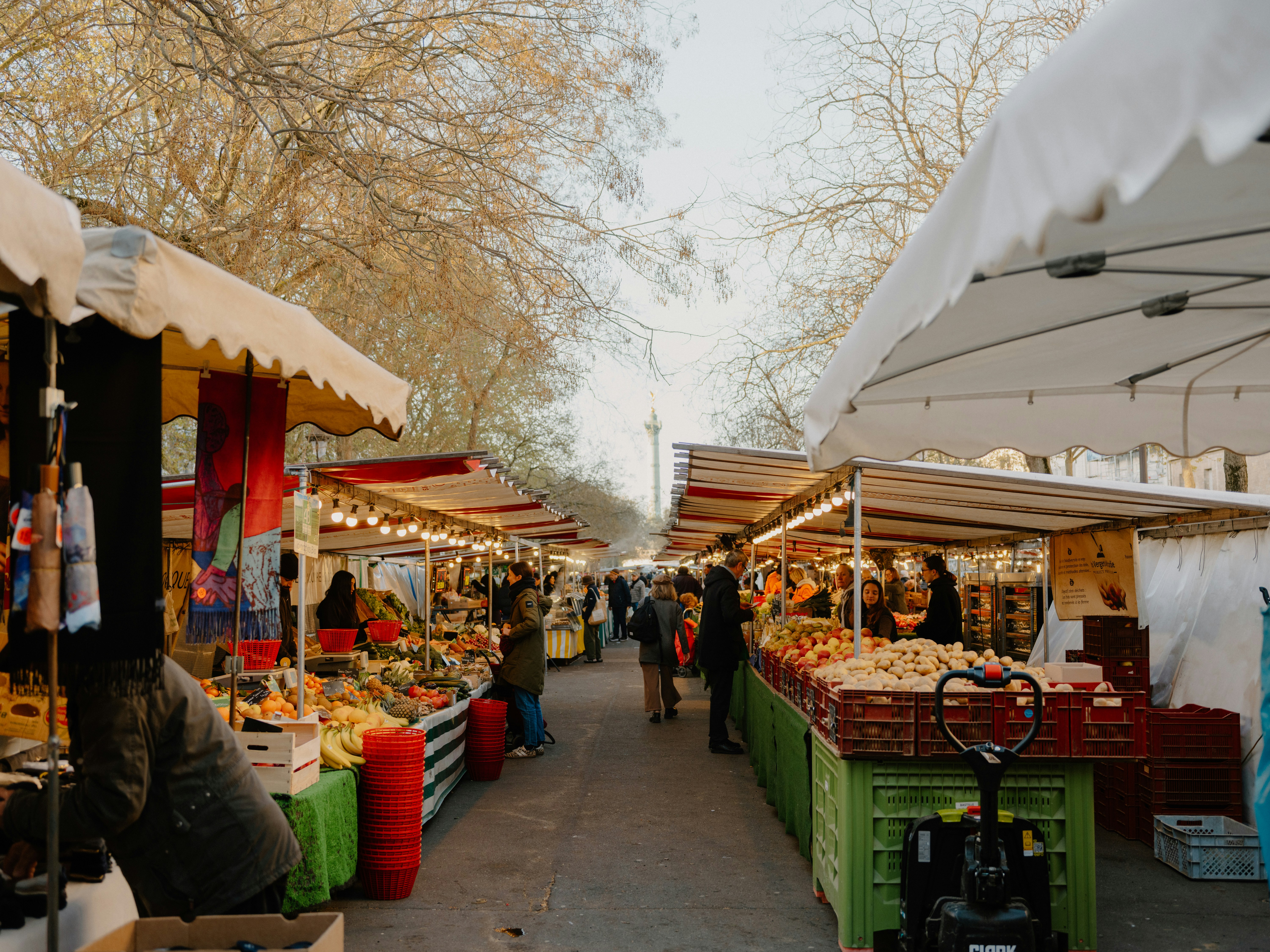 A Lively Alley of Market Stalls and Steam-Baked Freshness