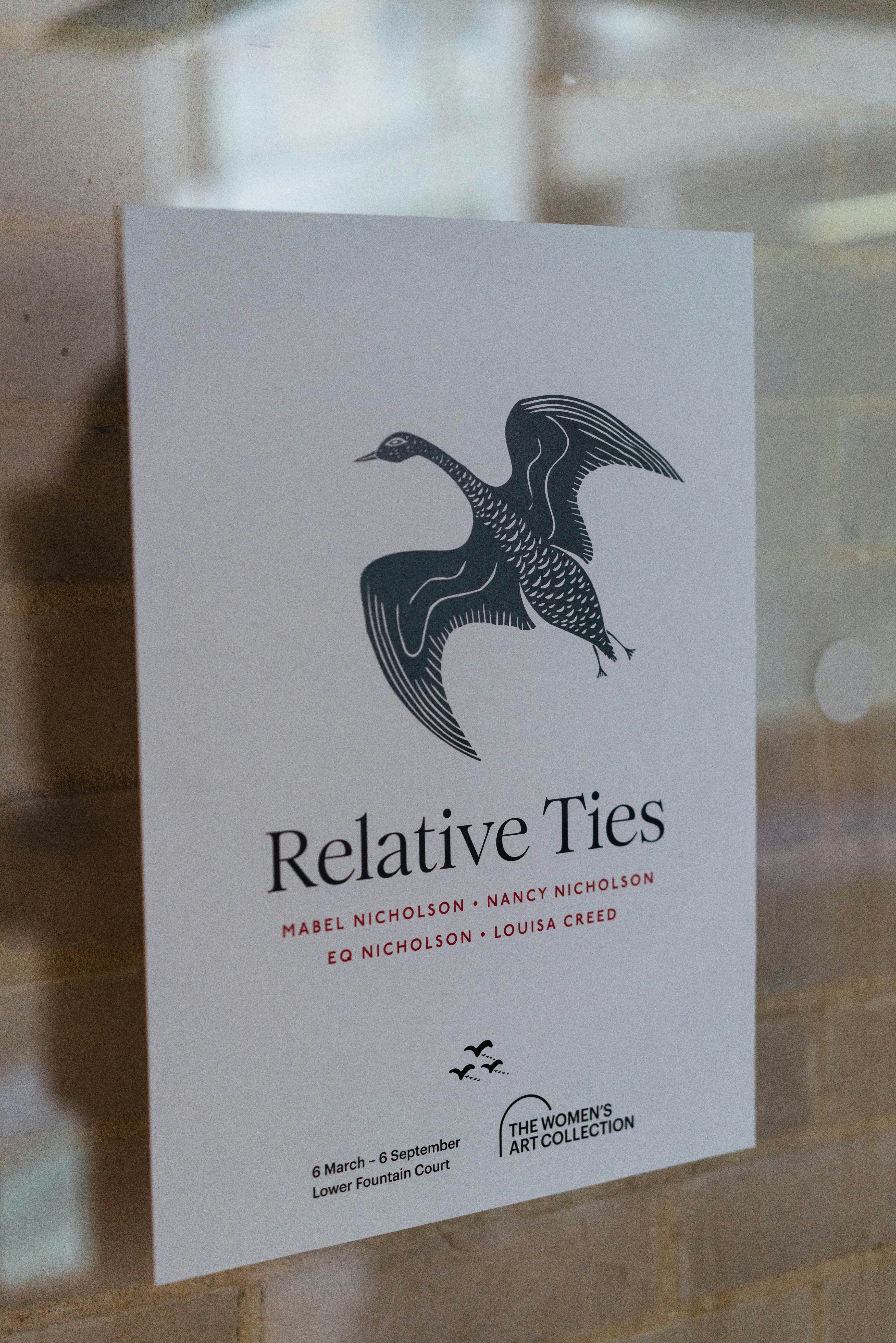 Relic in Focus: A Poster on a Glassy Window