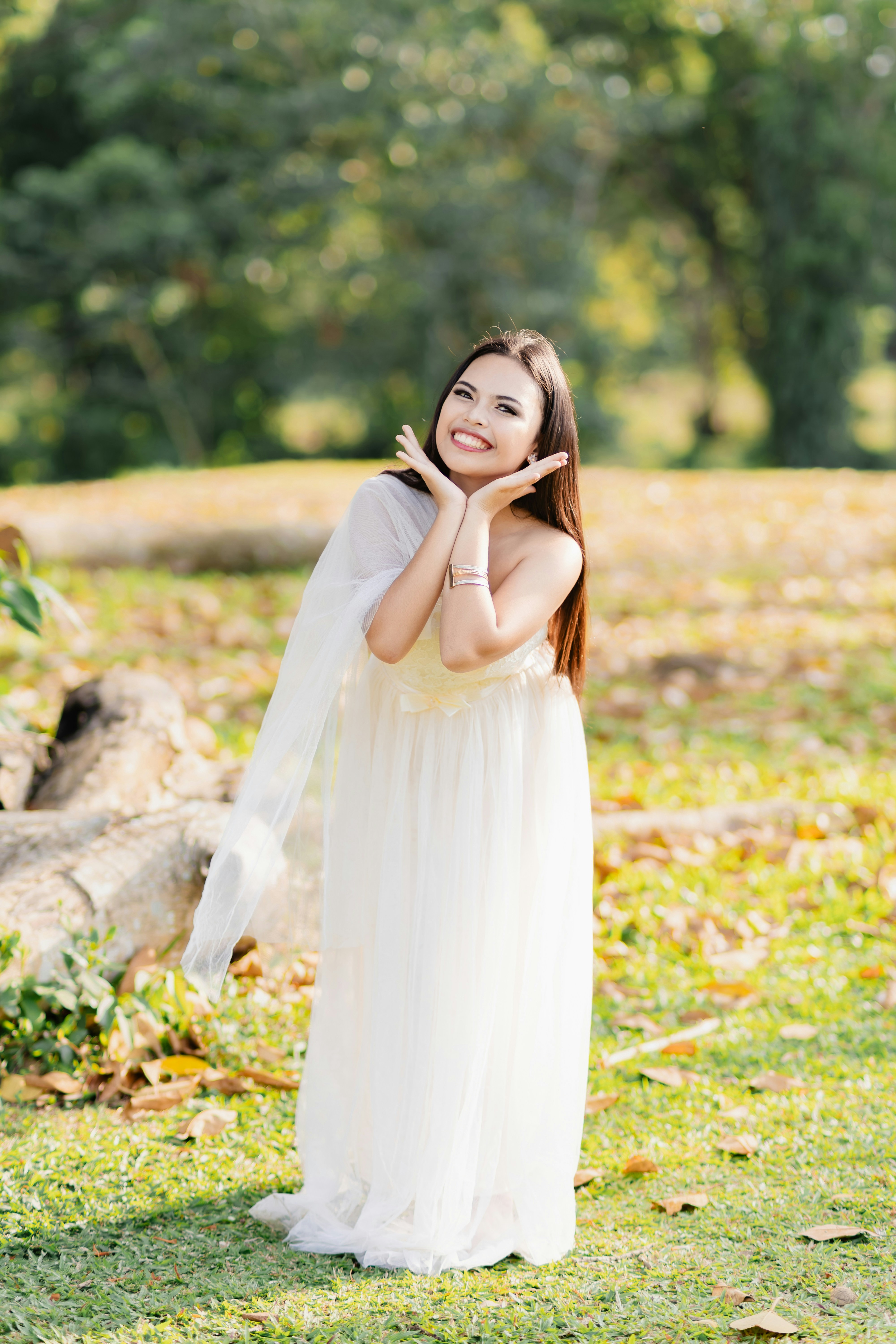 Joyful Portrait in Golden-Leaf Park