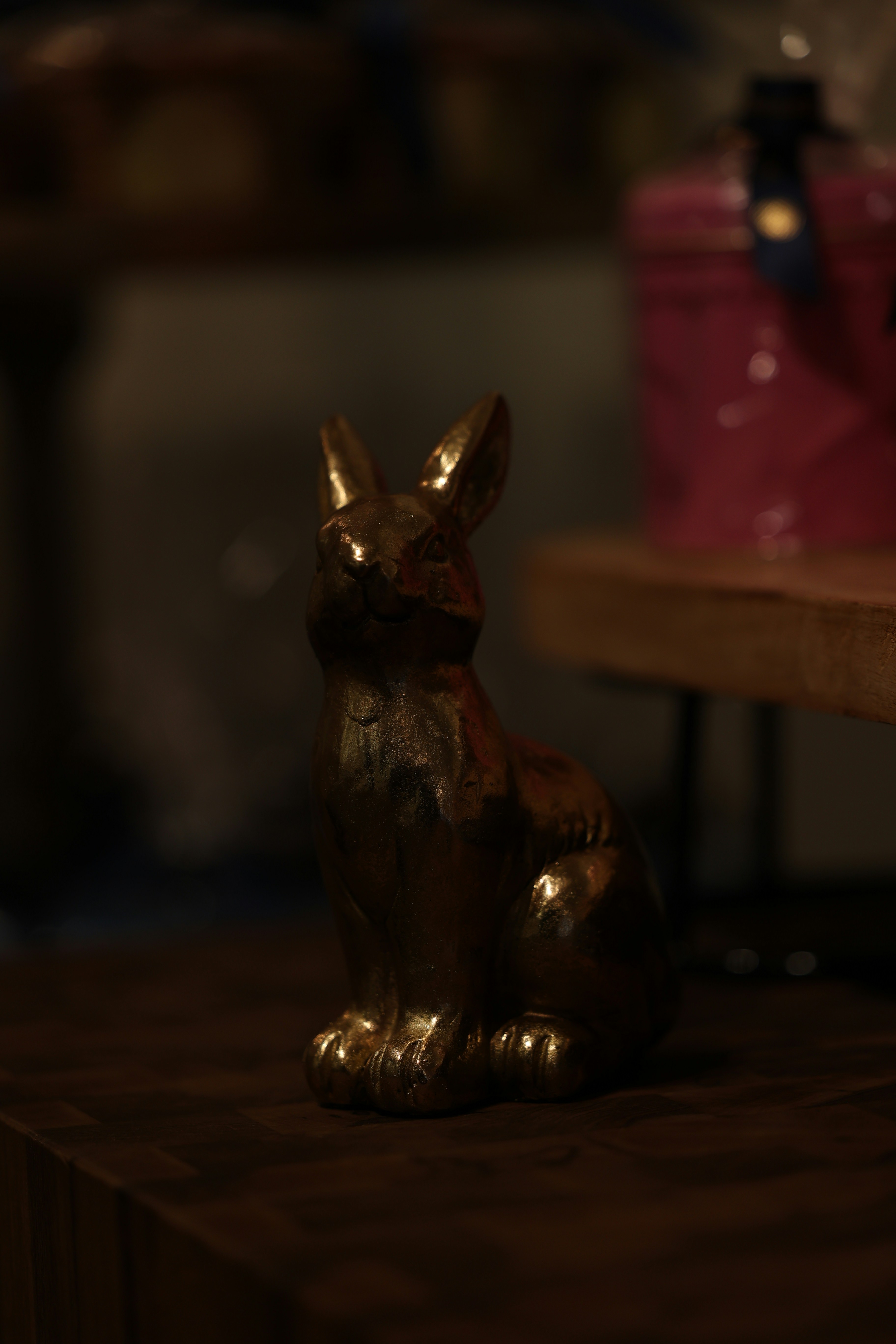Bronze Bunny in a Quiet Corner