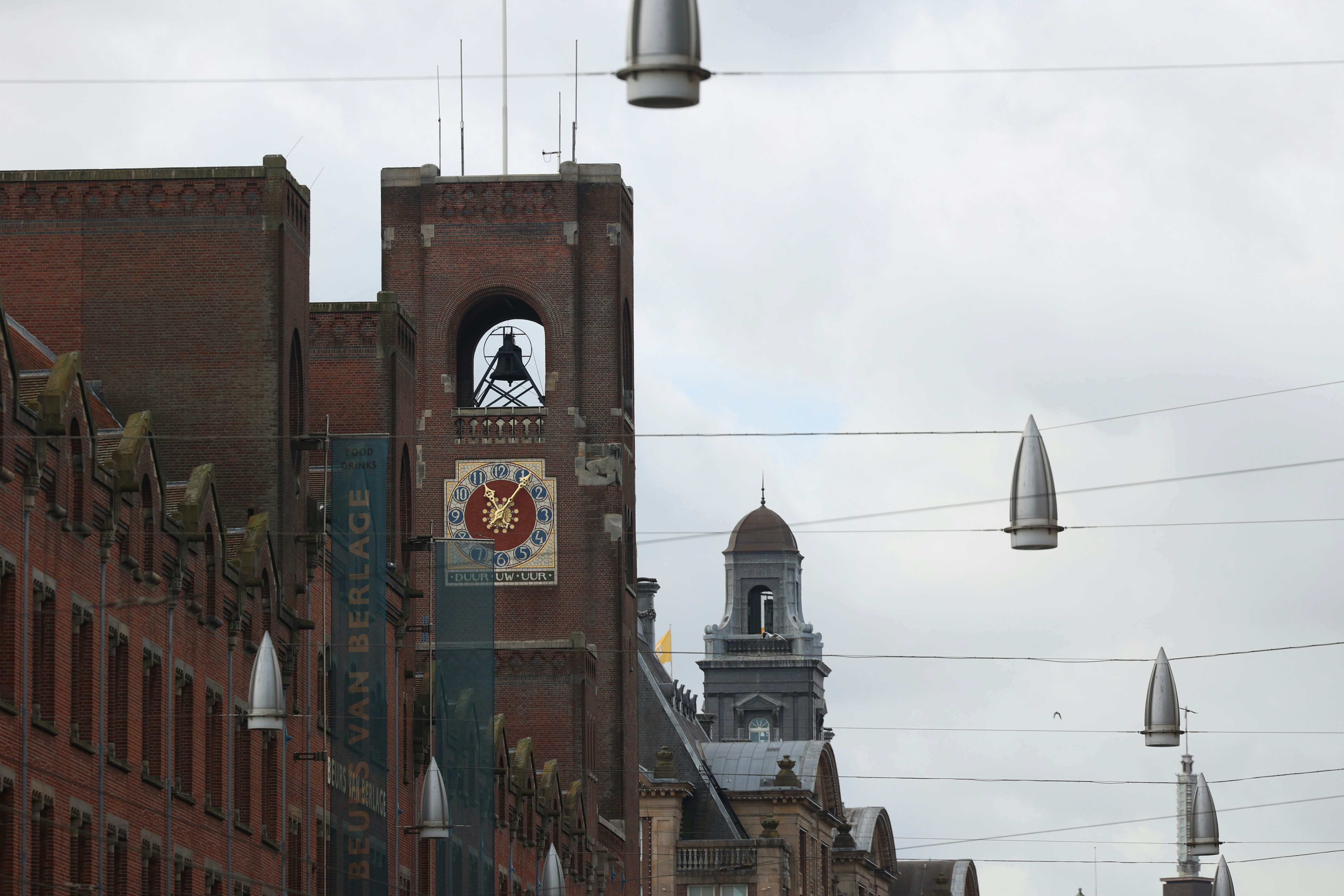 Clock Towered Gables under Suspended Rails