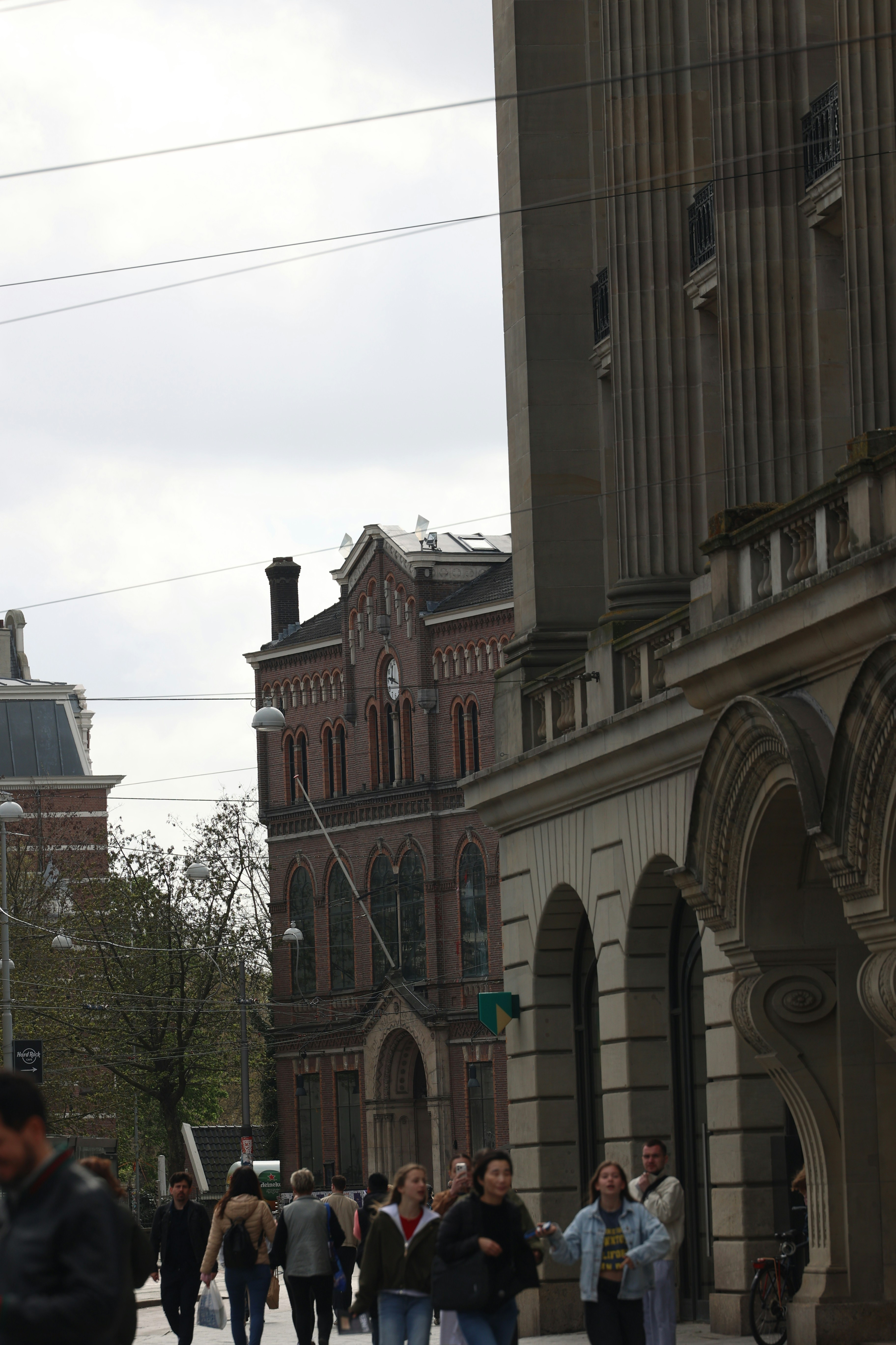 Streetline Convergence: People, Architecture, and Power Lines