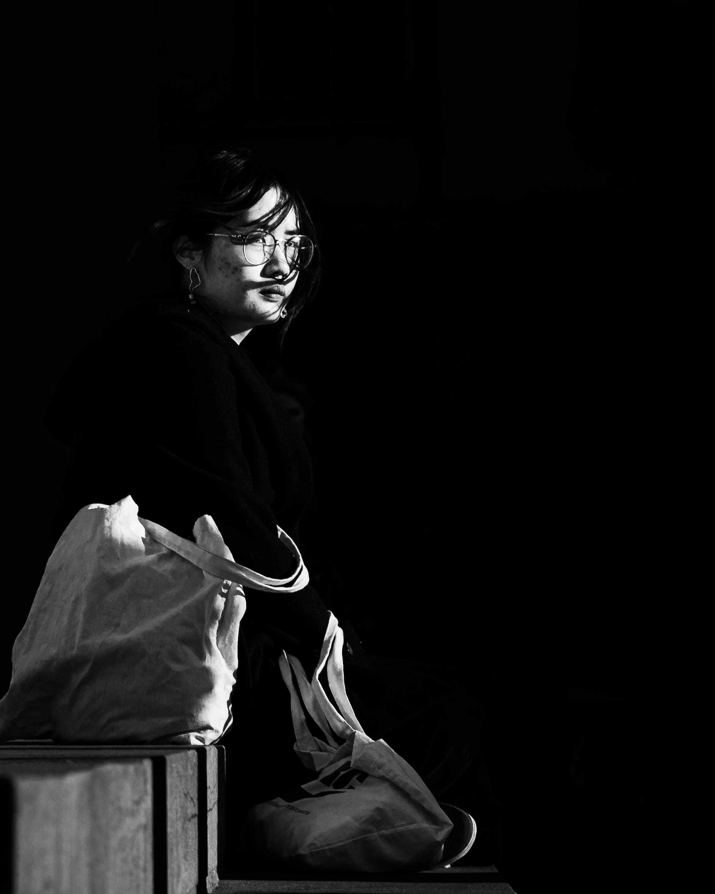 Shaded Portrait: A Quiet Gaze in the Blackness
