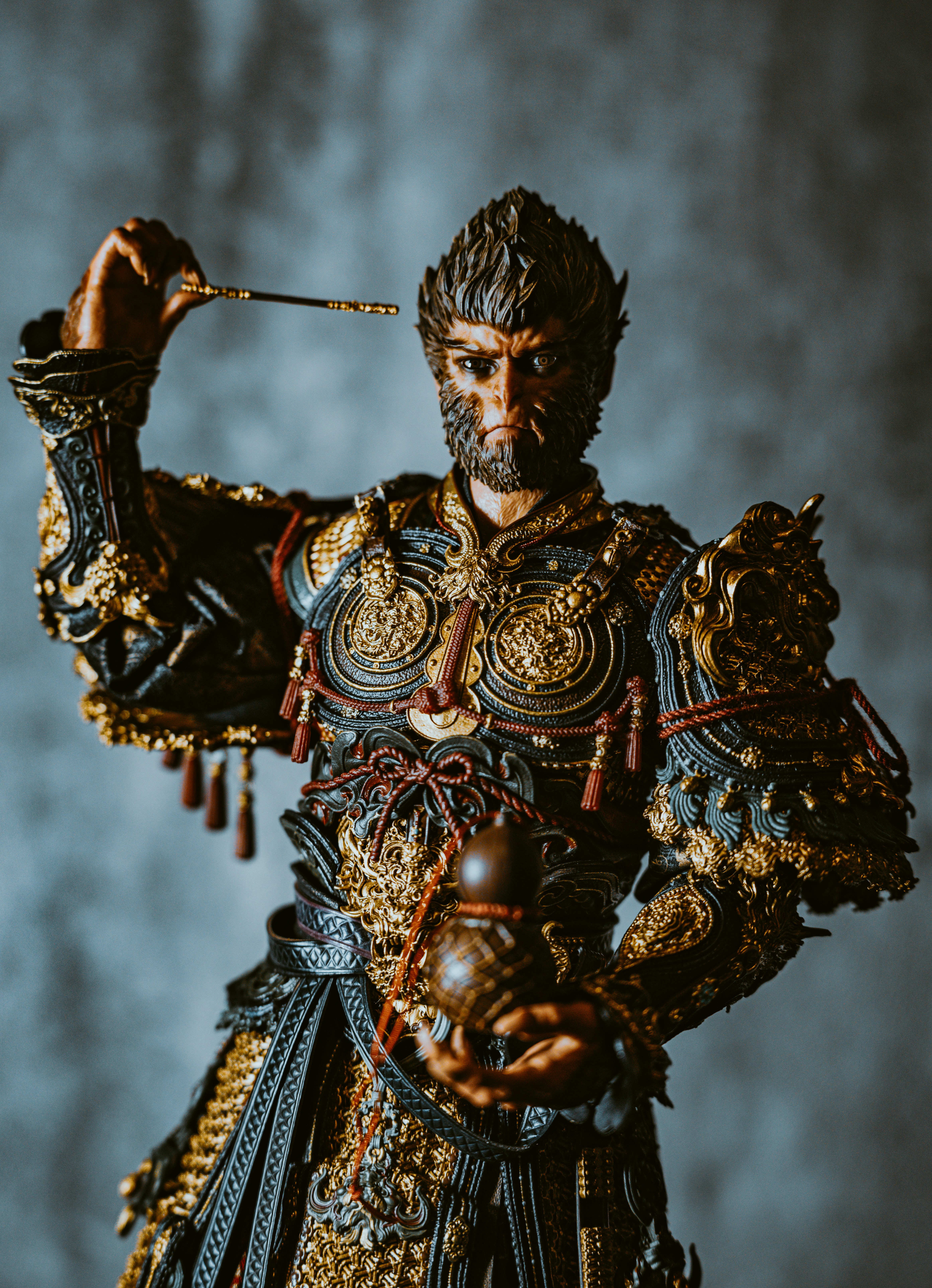 Ornate Warrior: A Tempting Flick of the Dagger in Regal Armor