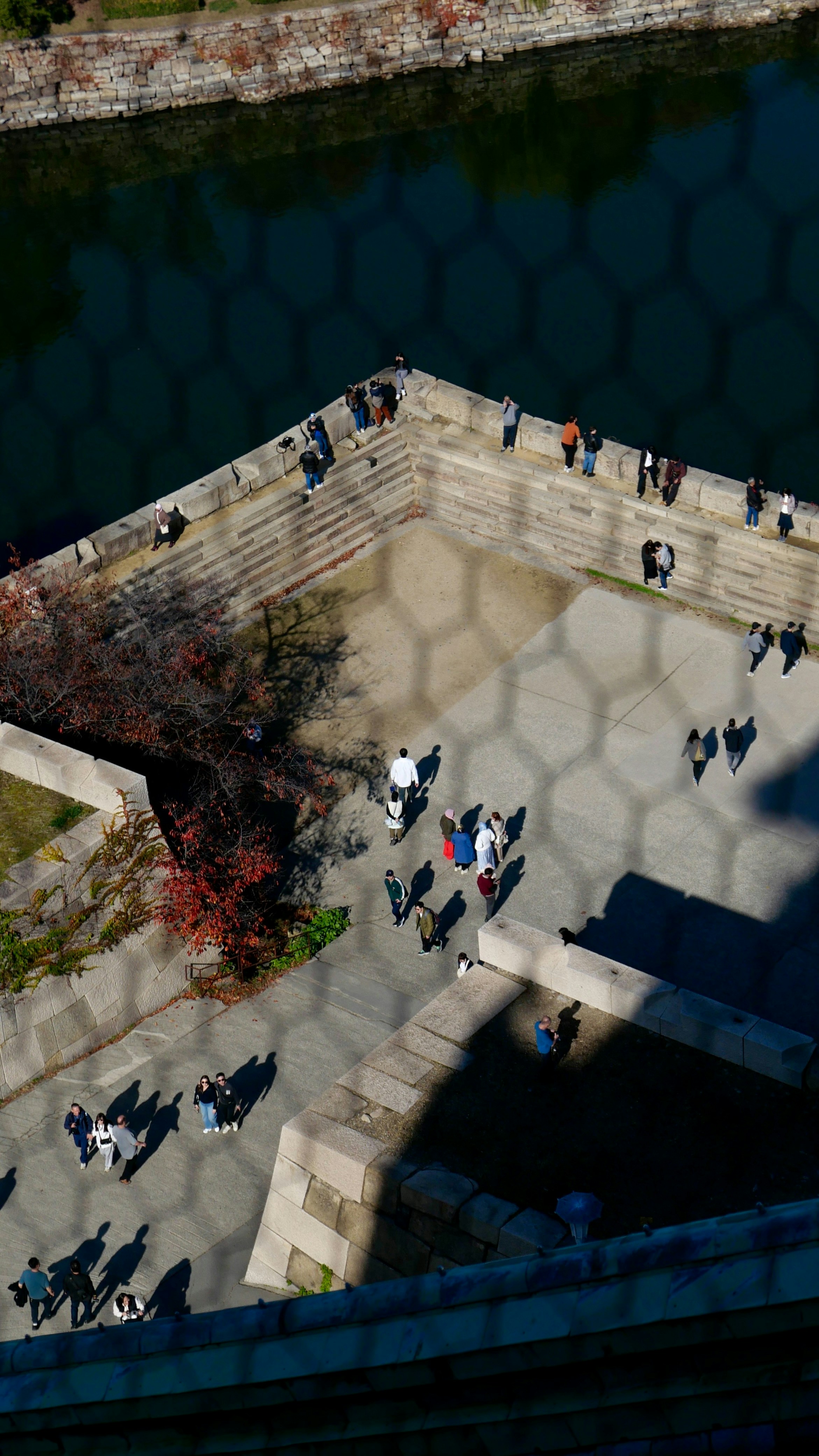 Shaded Terrace Overlooking a Winding Canal