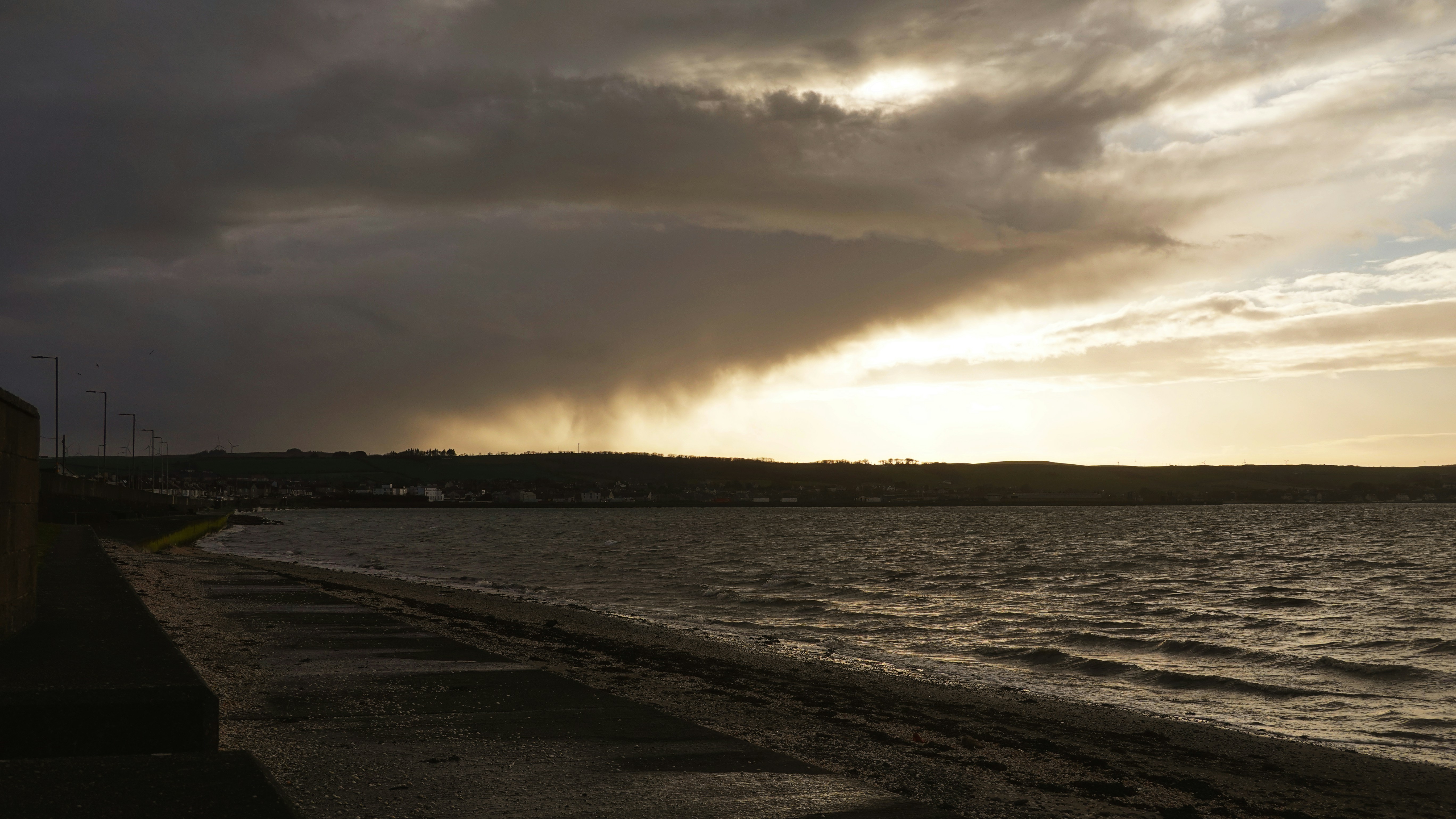 Storm On the Horizon Over a Quiet Seashore
