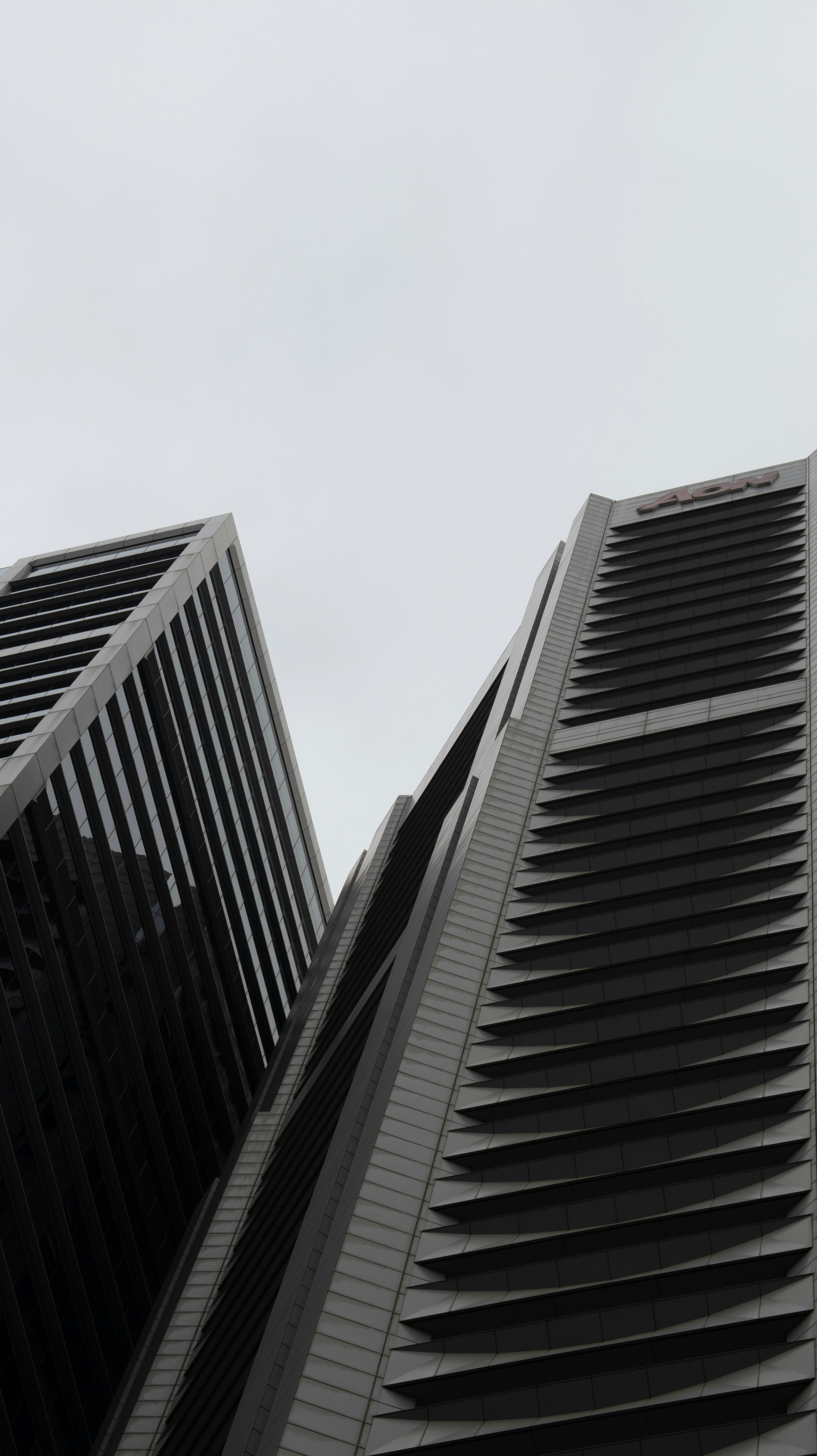 Angular Giants: Skyscrapers Converge Toward the Sky