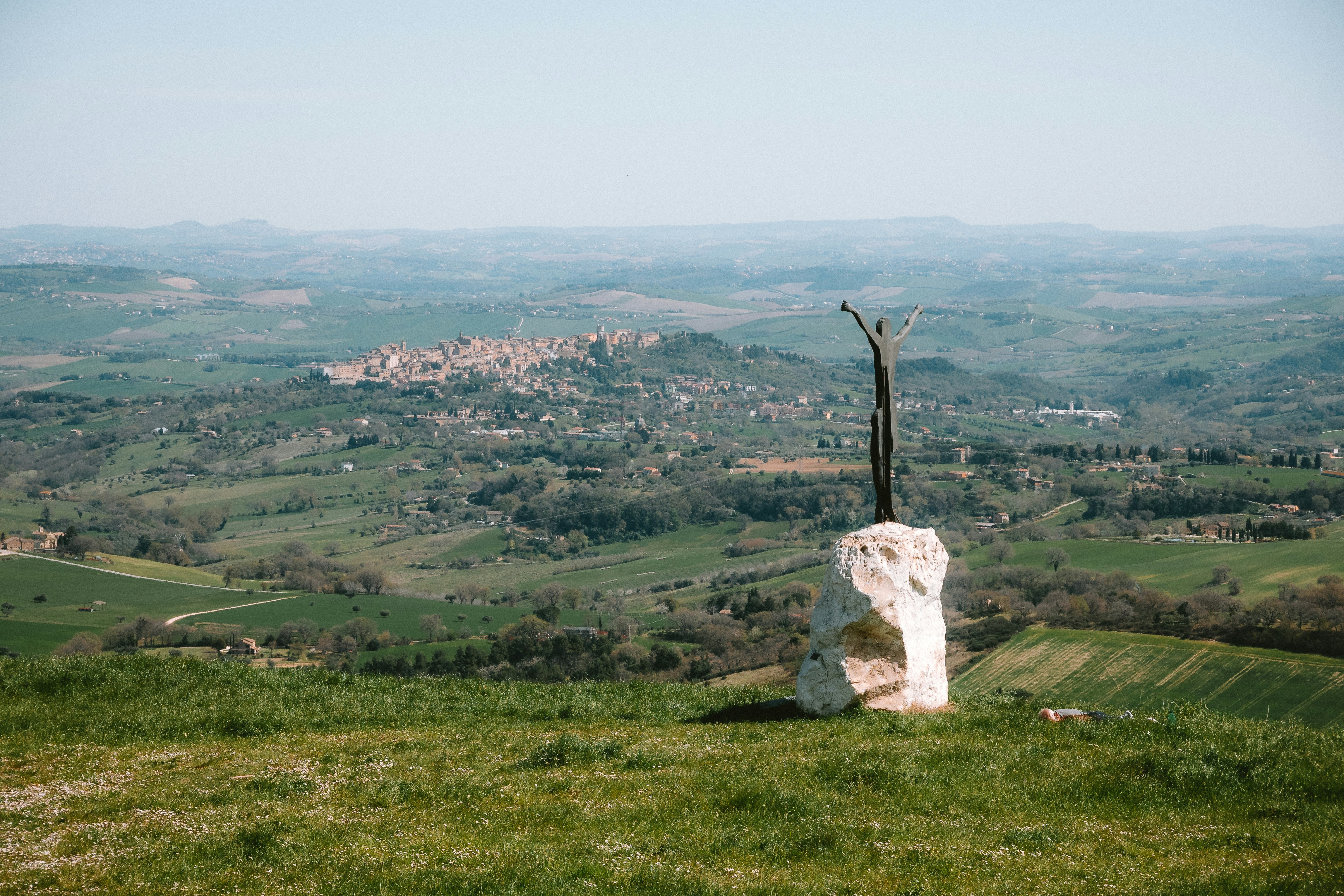 Stone Cross Serenade over Rolling Hills