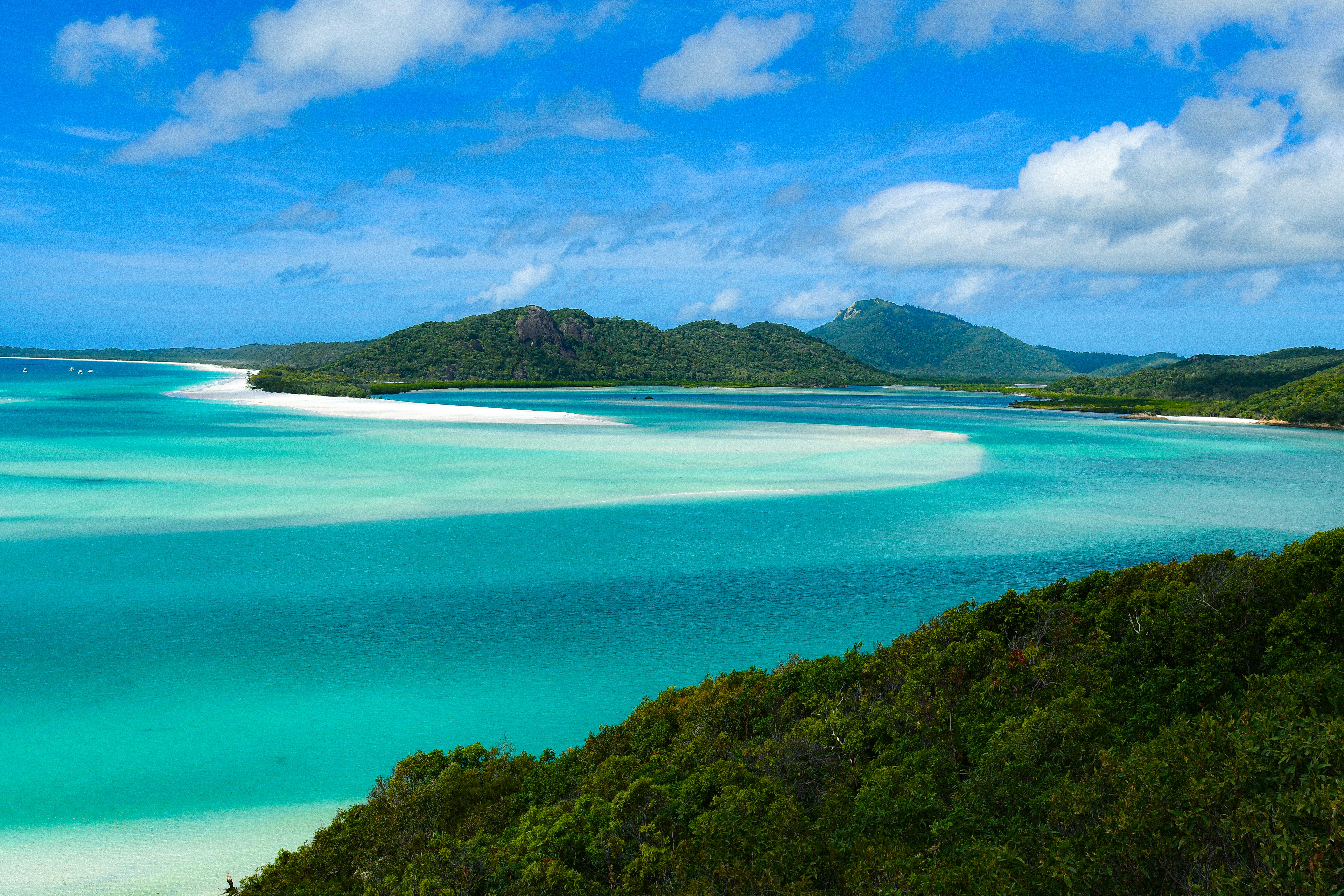 Emerald Lagoon Along a Coral Coastline