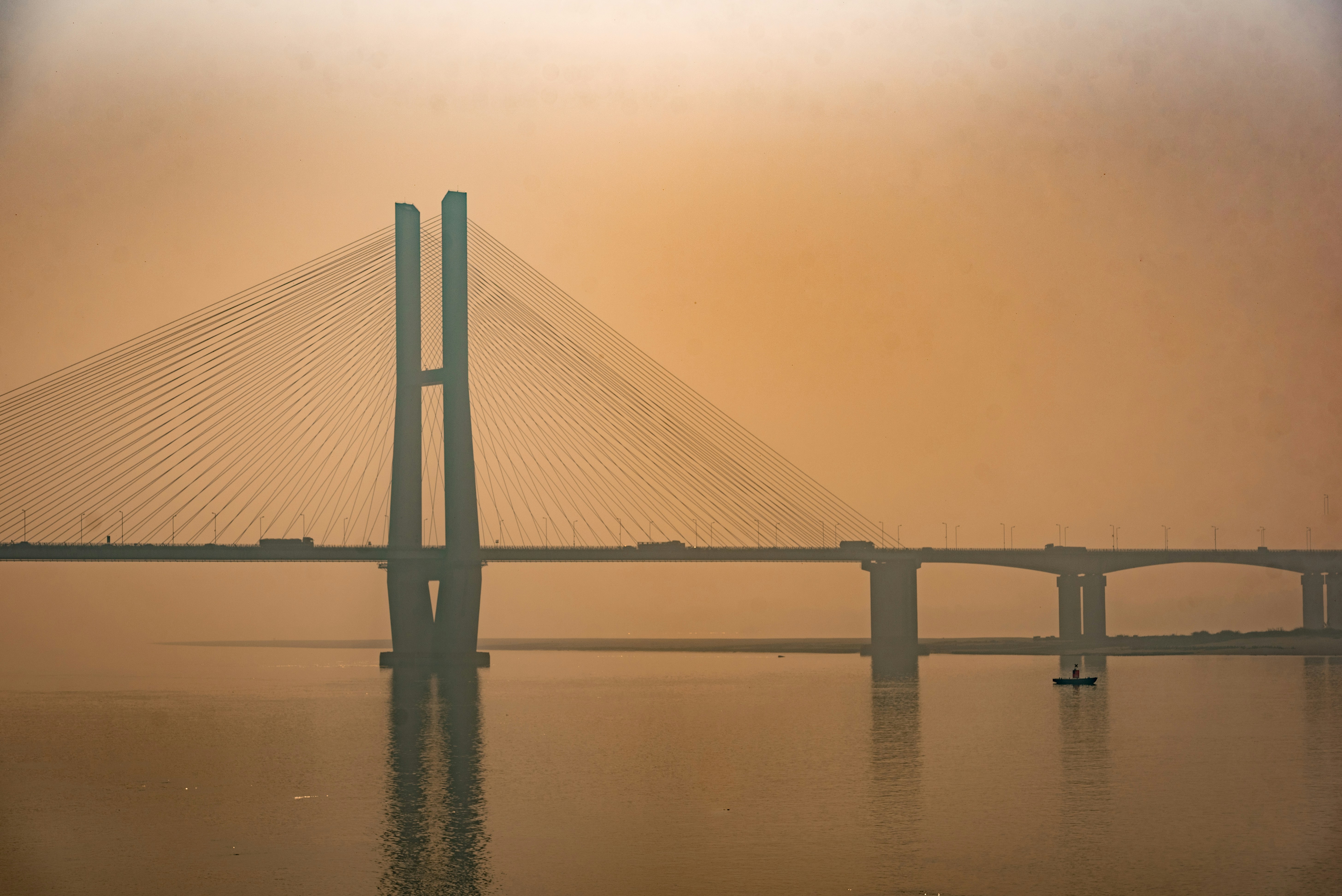 The Silent Cable: An Aerial View of the Golden Bridge
