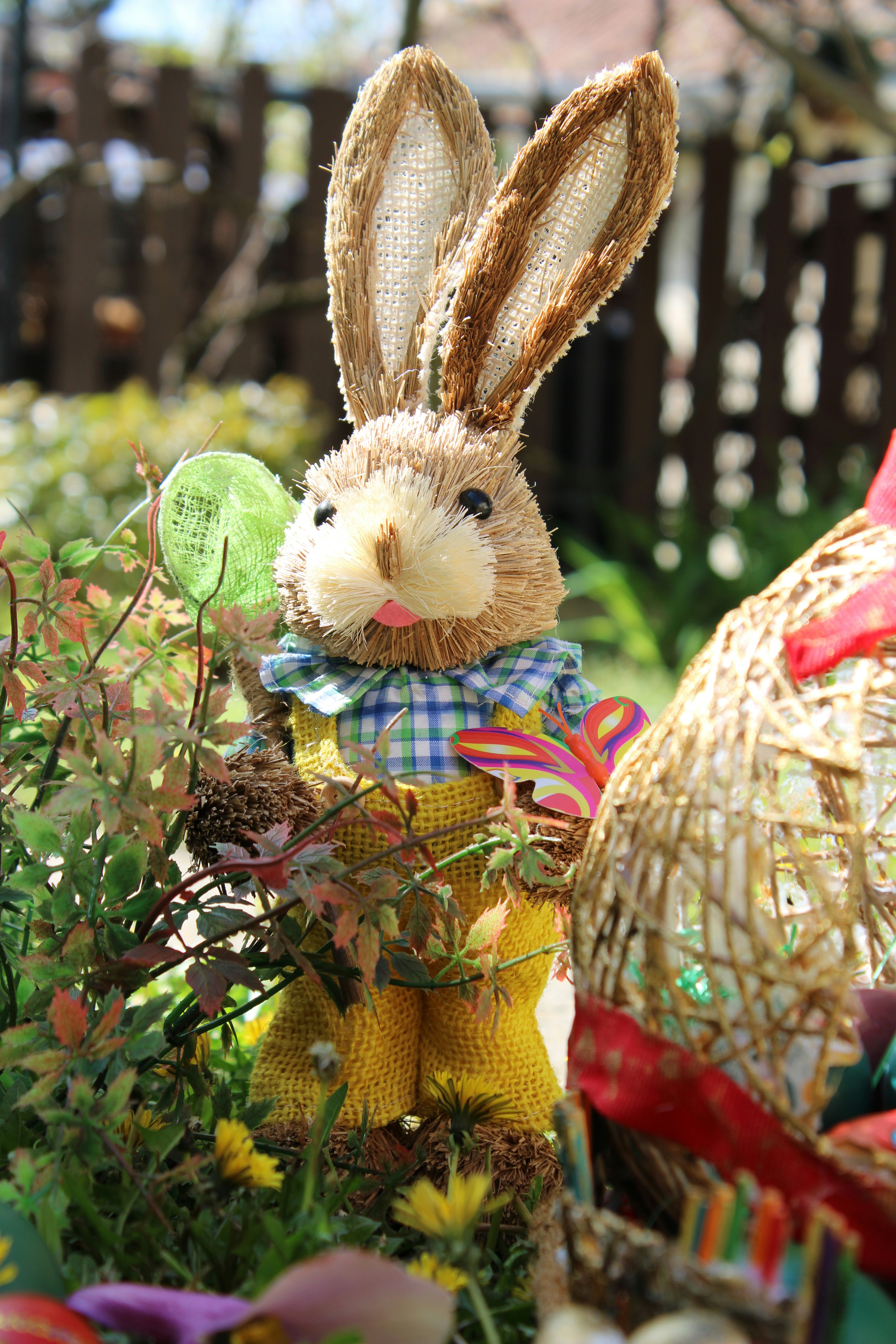 Prairie Plush: A Cheerful Bunny Among Spring Blooms