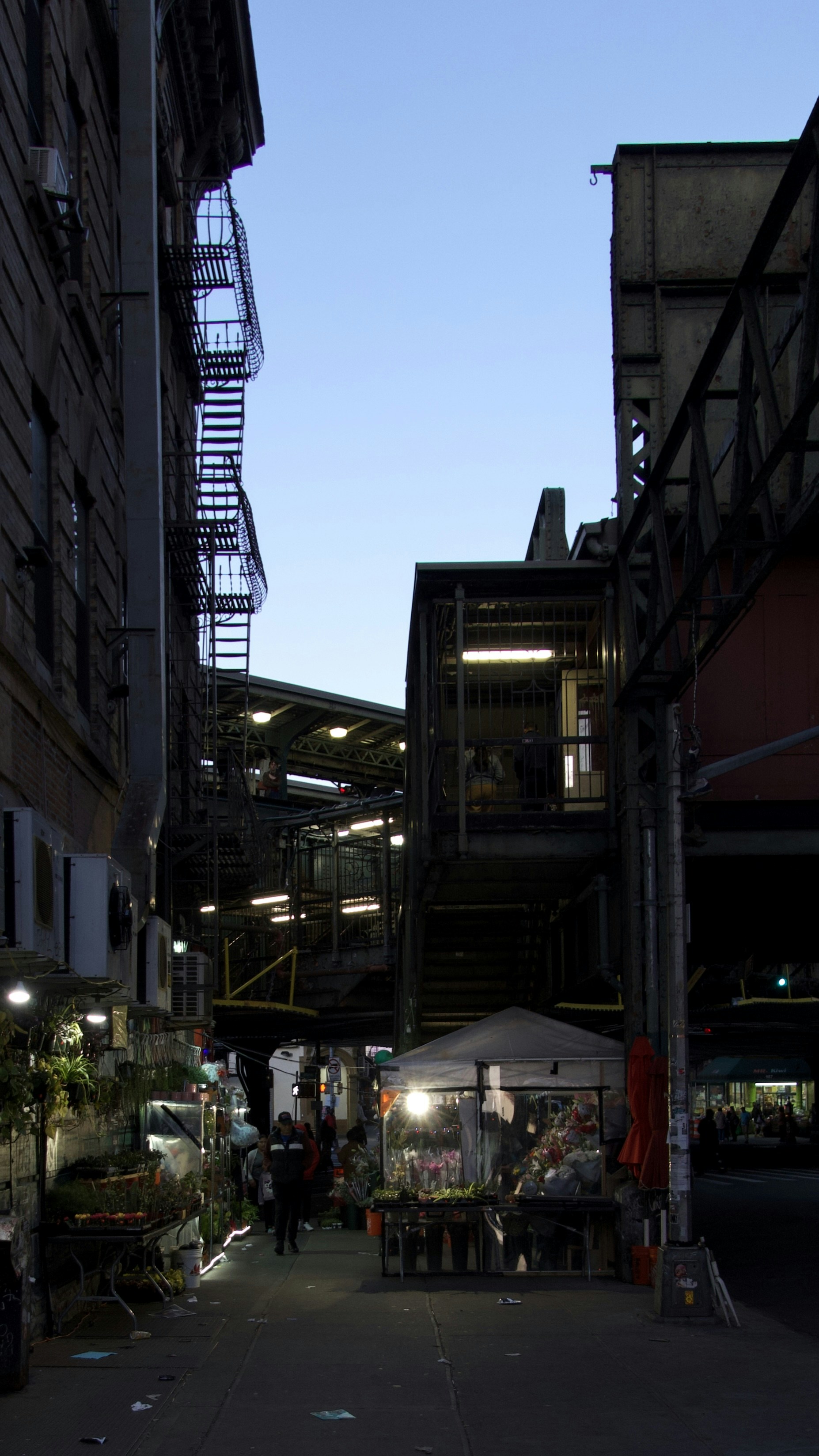 Street Market Under The Elevated Rails
