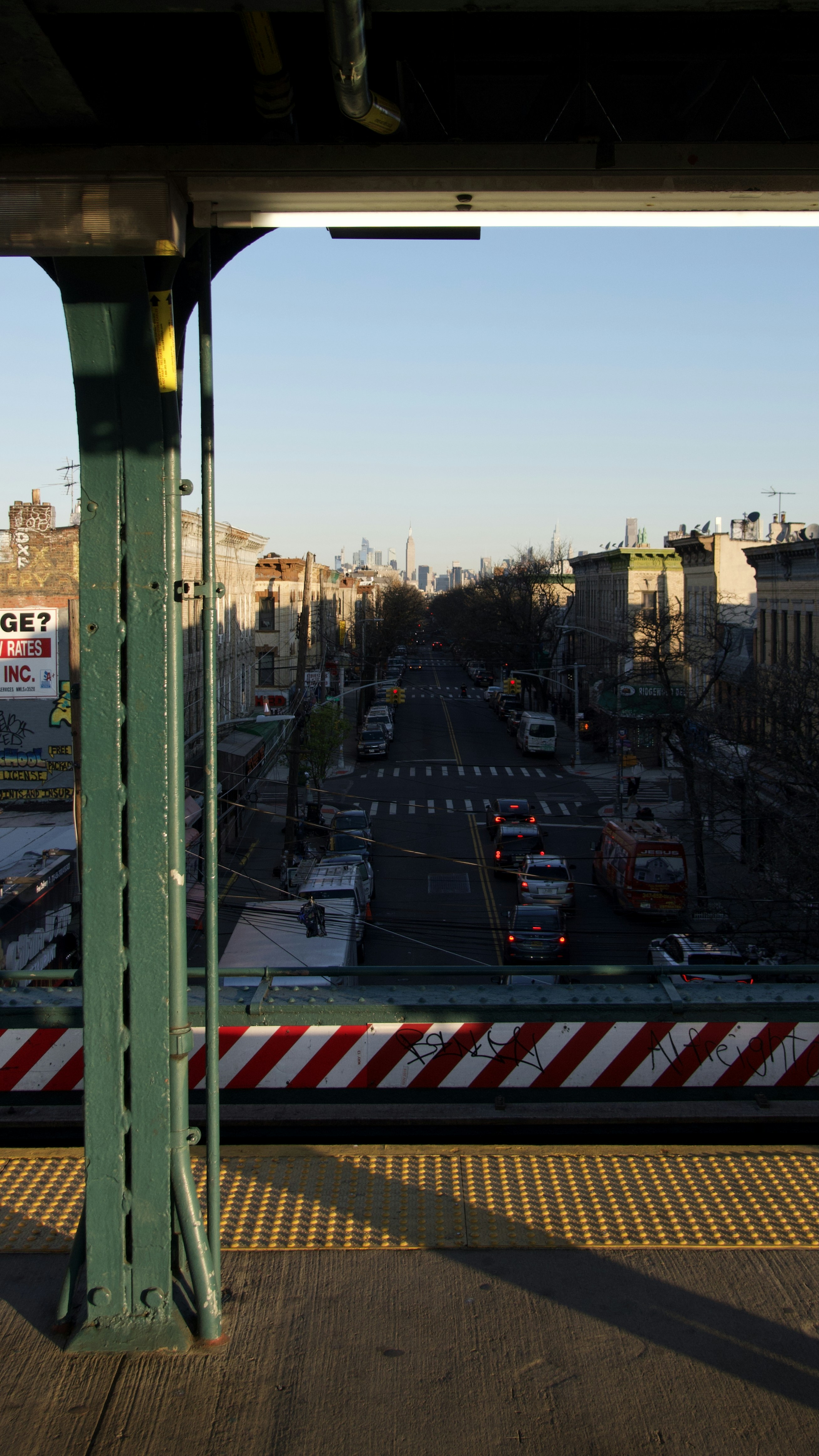 Urban Boulevard from a Transit Platform