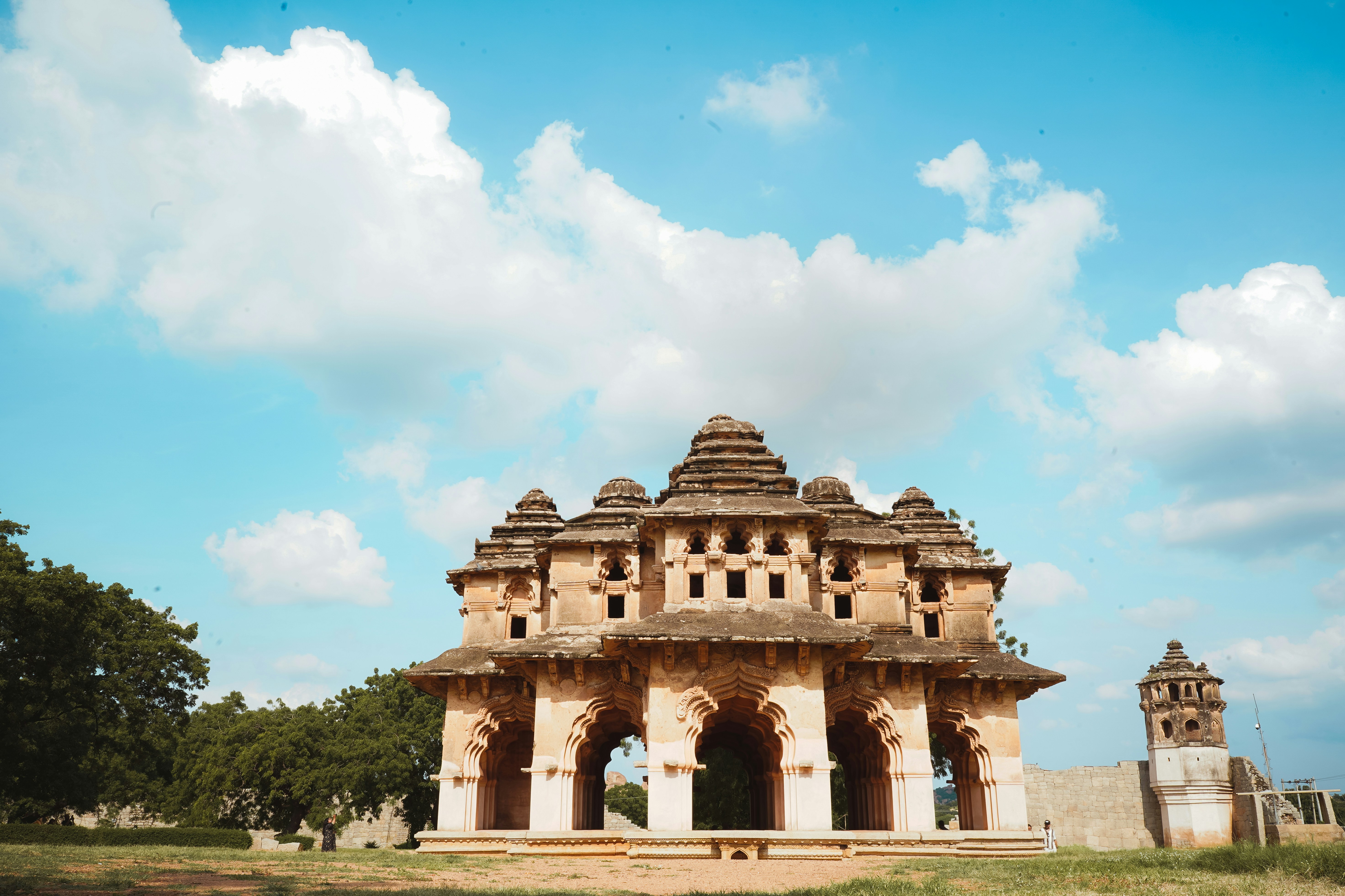 Temple Gate Rising from Open Plains
