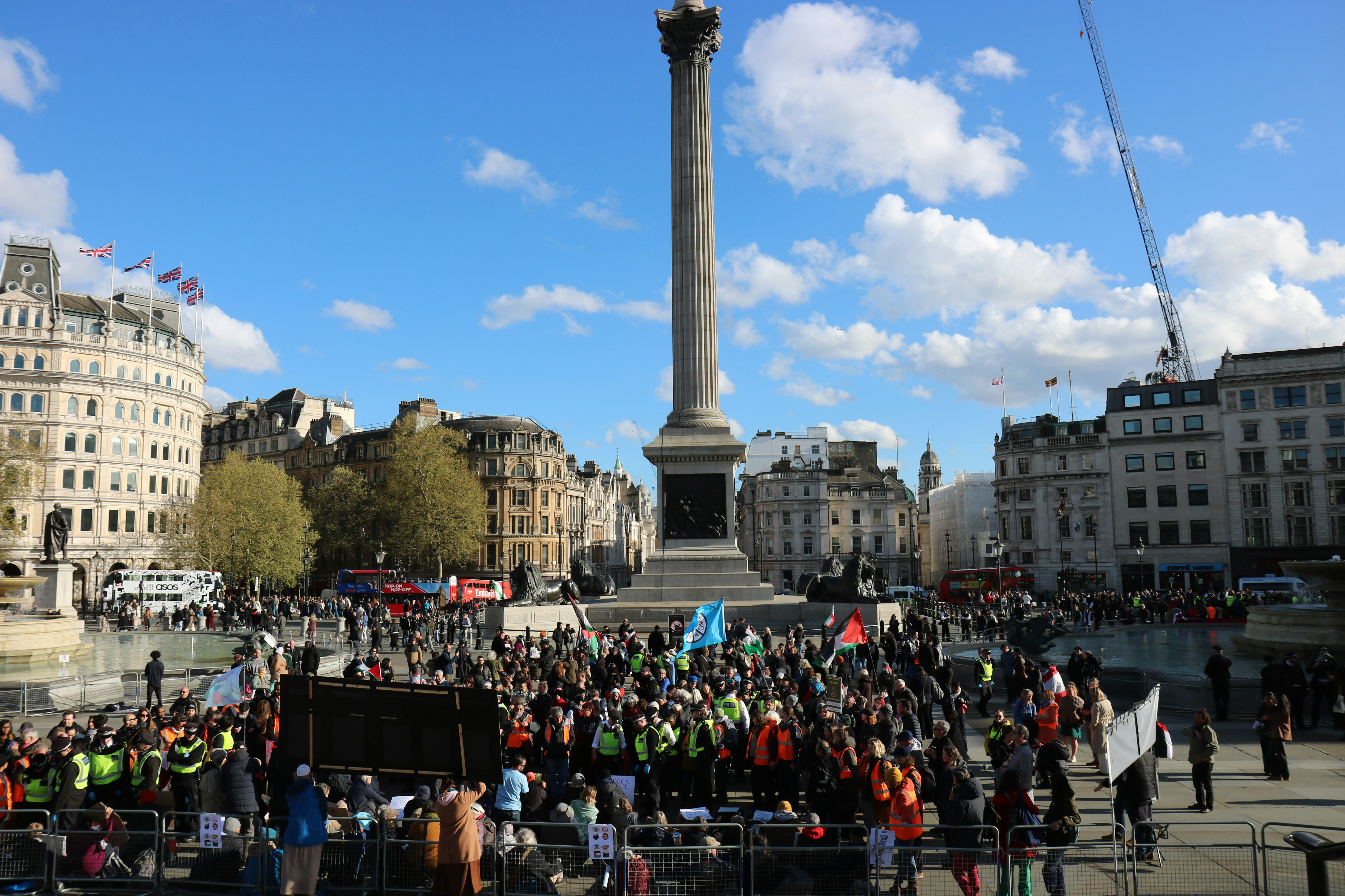 Crowd Rally at Nelson’s Column