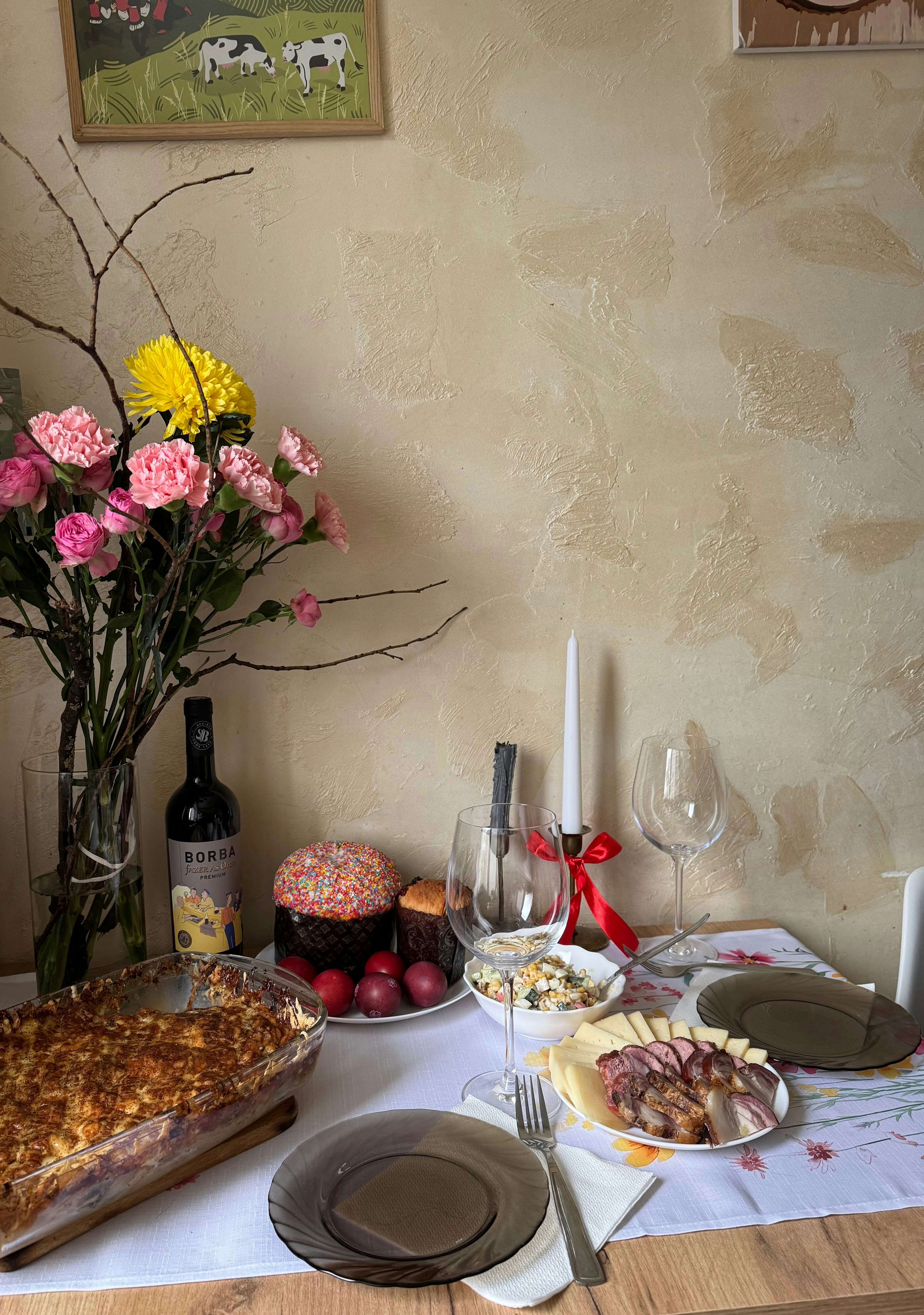 Feast at the Softly Lit Country Table