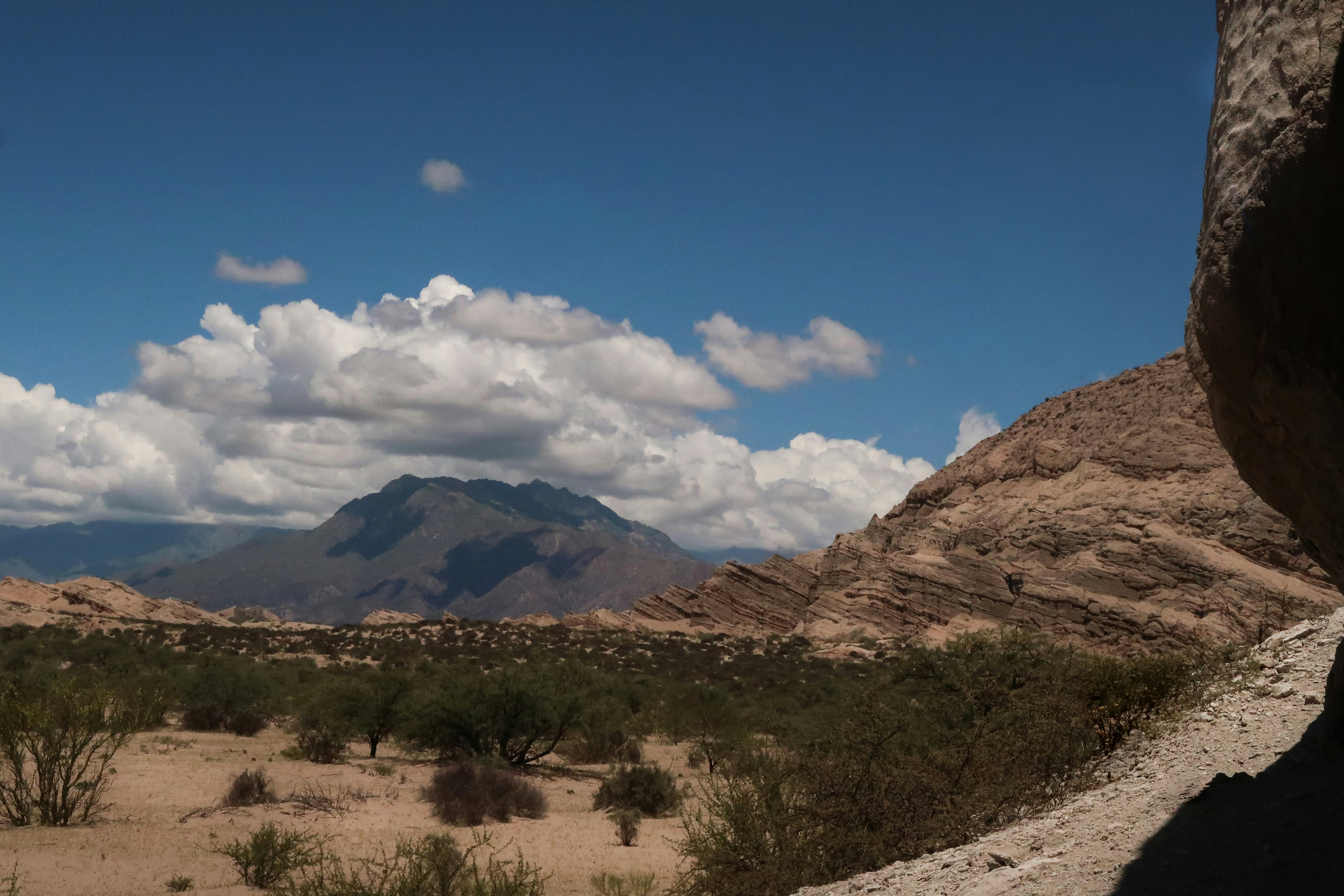 Desert Ridge Under a Wide Blue Sky