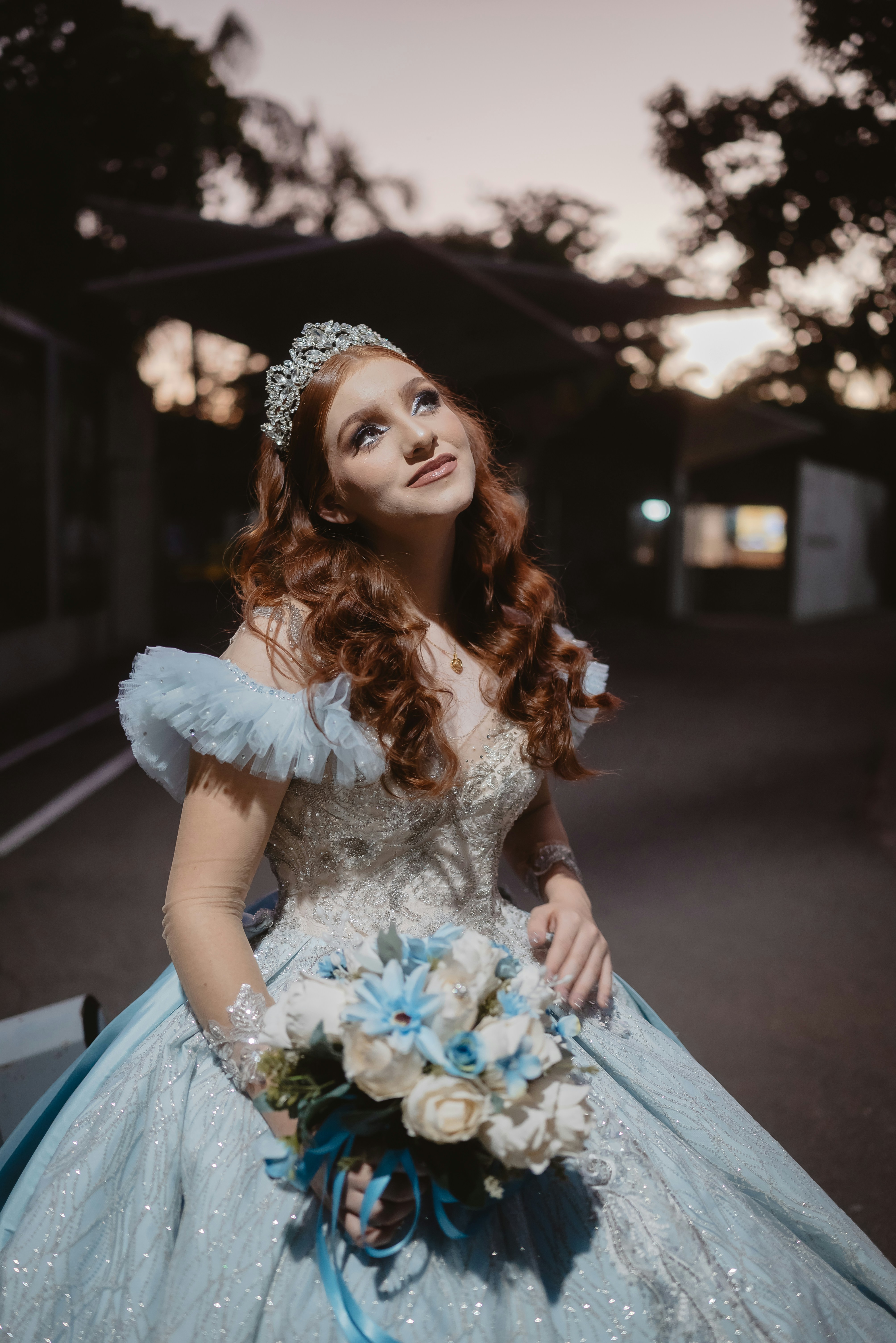 Cinderella Moment: A Portrait in Moonlit Teal