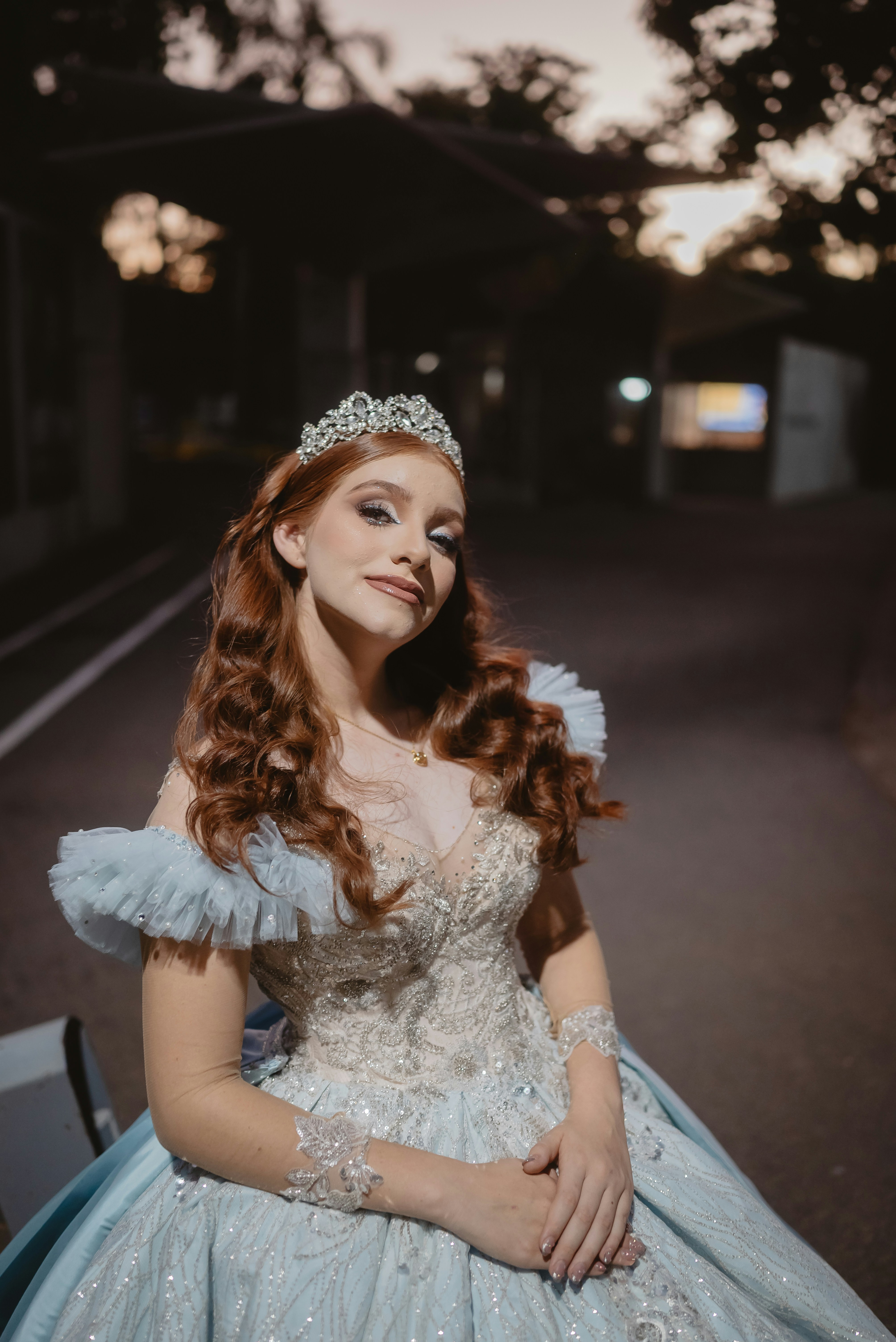 Crowned in Lights: A Real-Life Princess Portrait