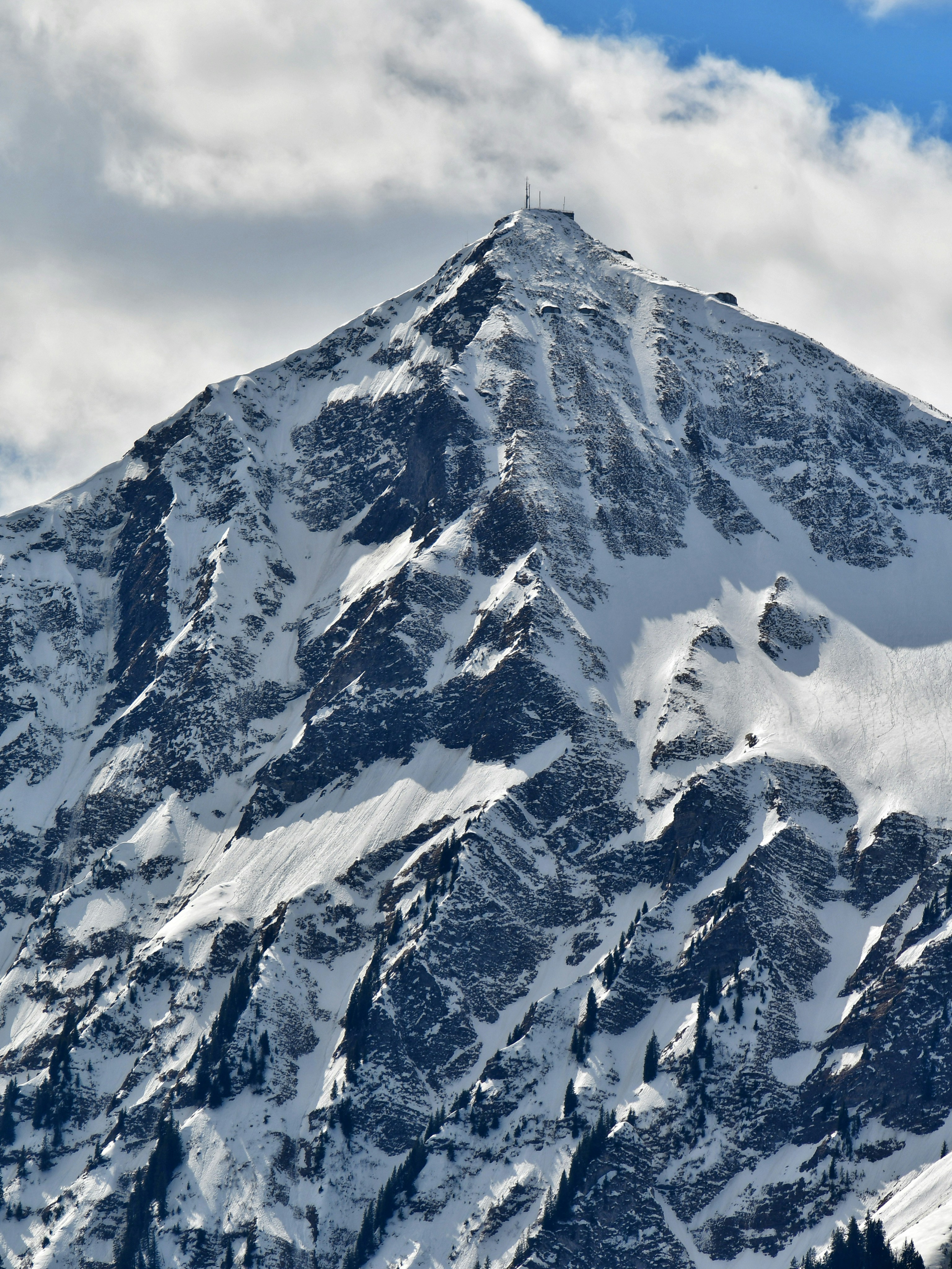Snowbound Peak Reaching Toward the Sky