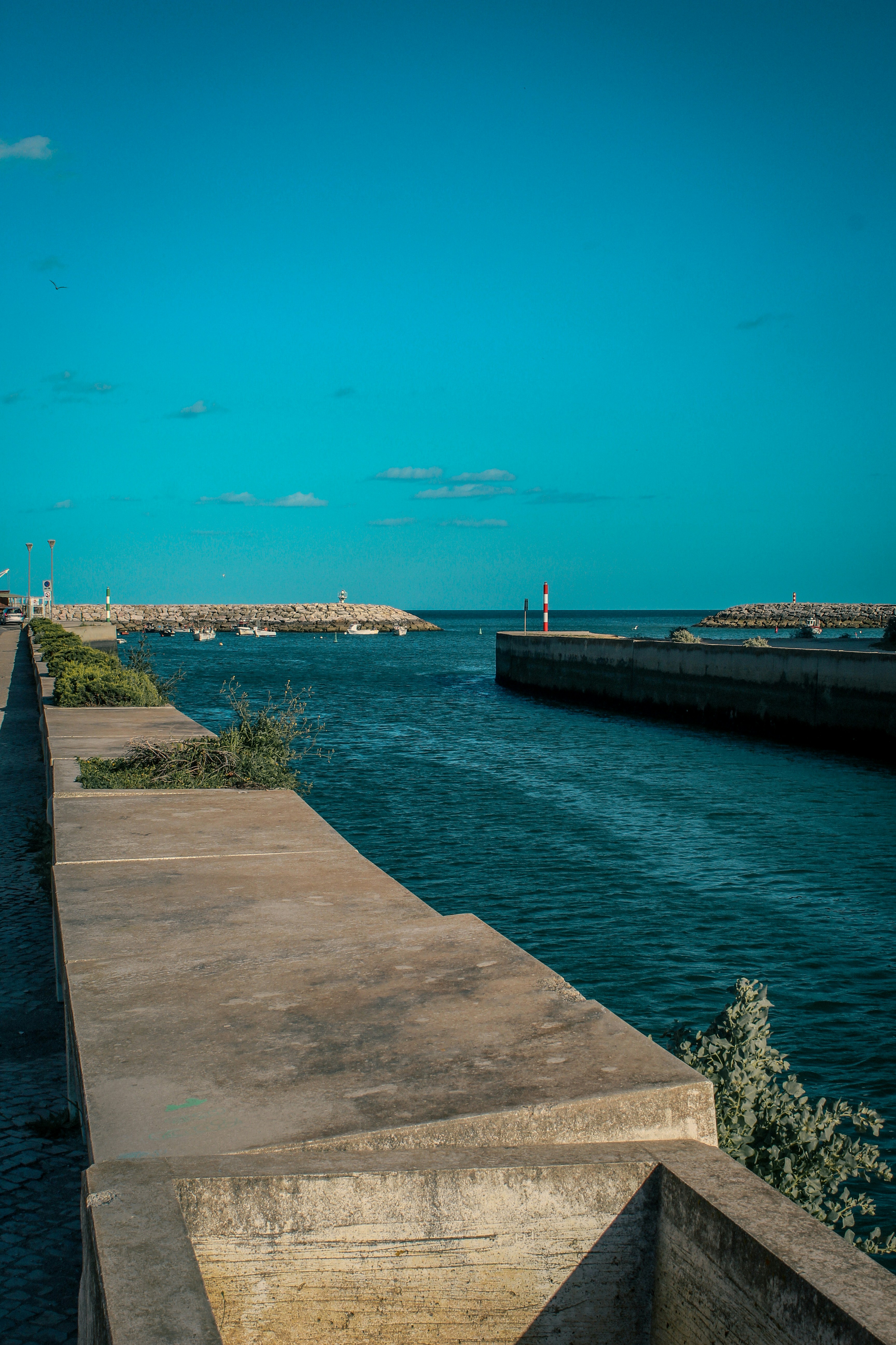 Jetty Edges into a Quiet Blue Horizon