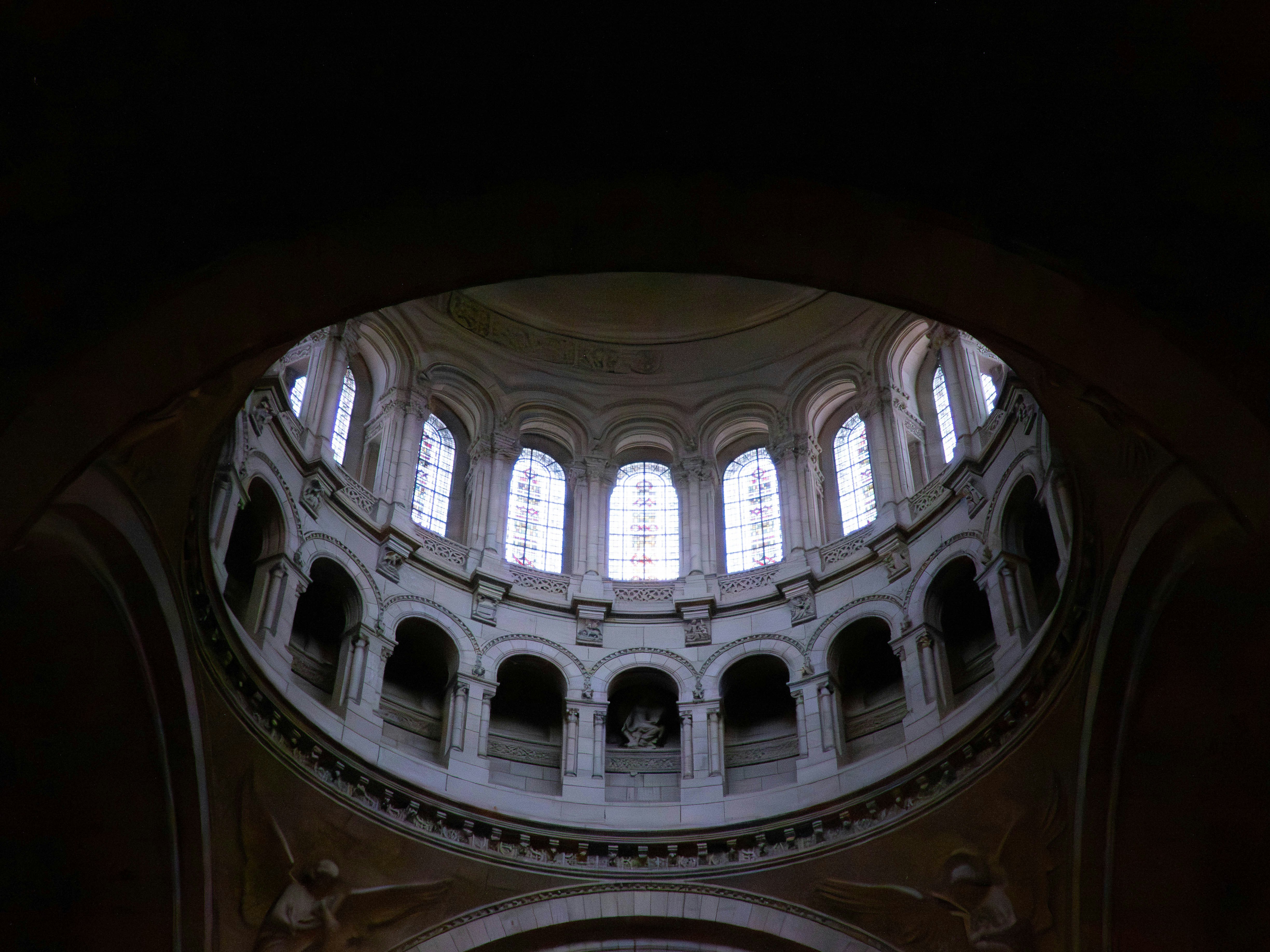 Circular Gallery: Light Streams through Arched Windows
