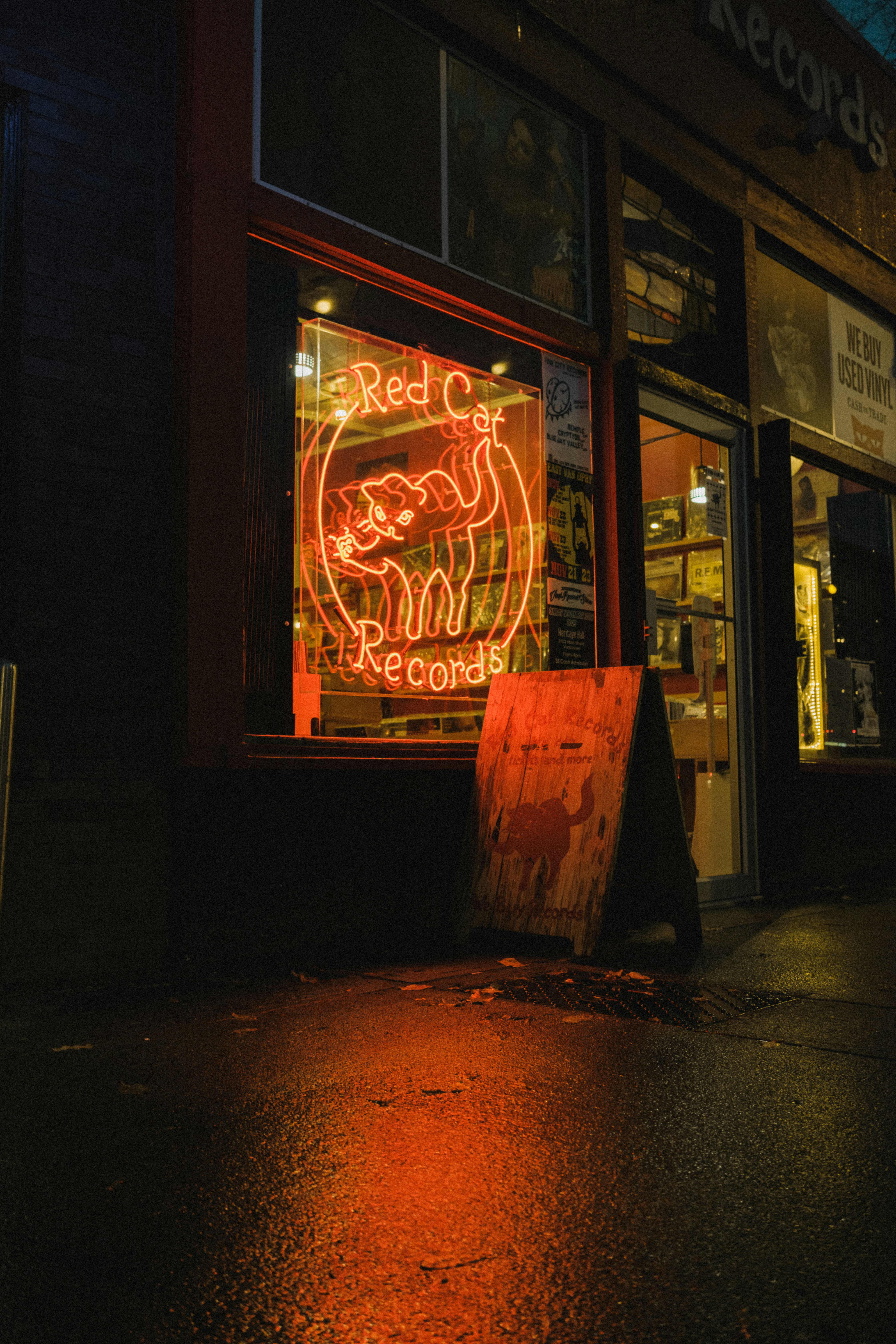 Glowing Red Ghost of the Record Shop