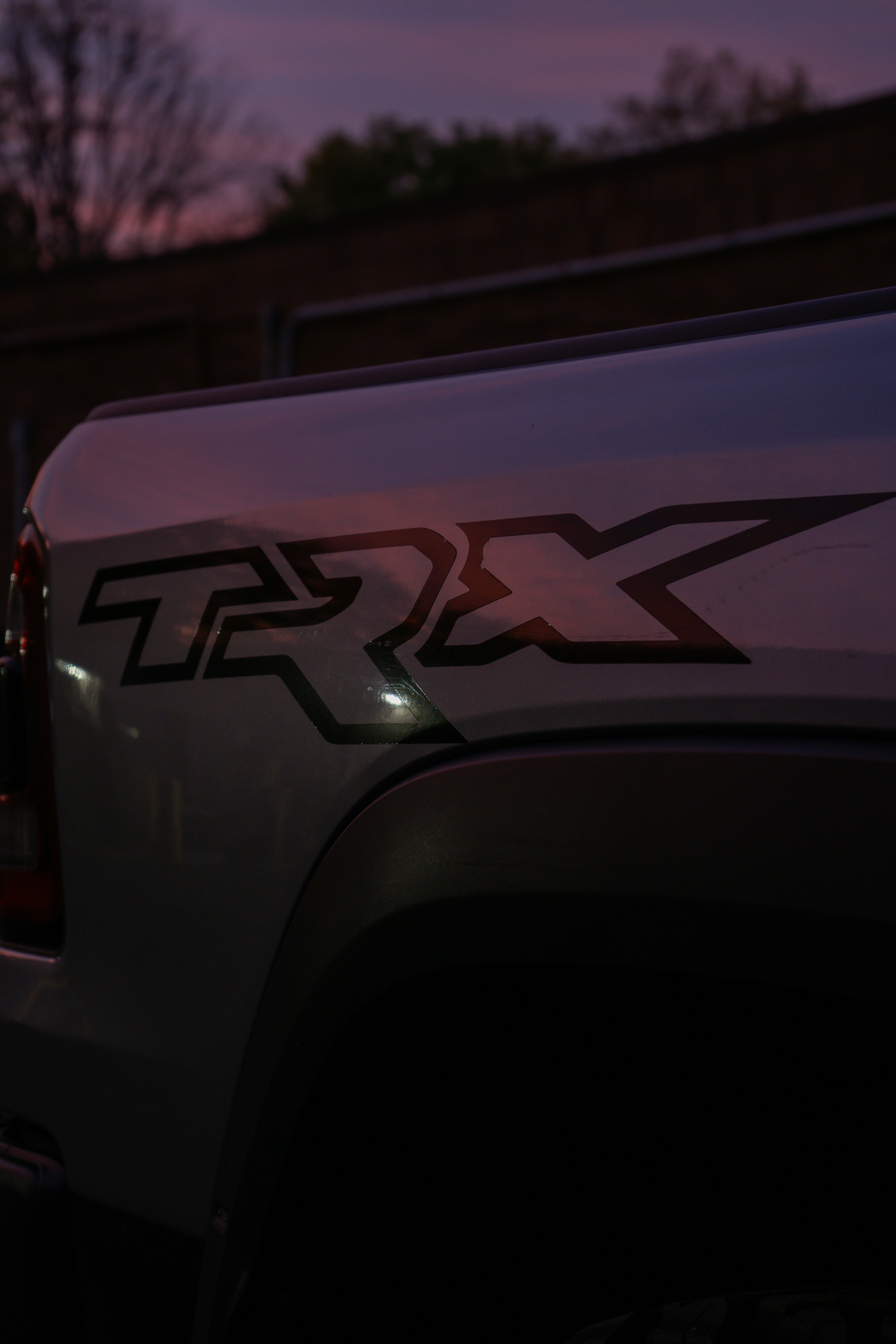 The TRX Emblem: Twilight Glow on a Pickup Body