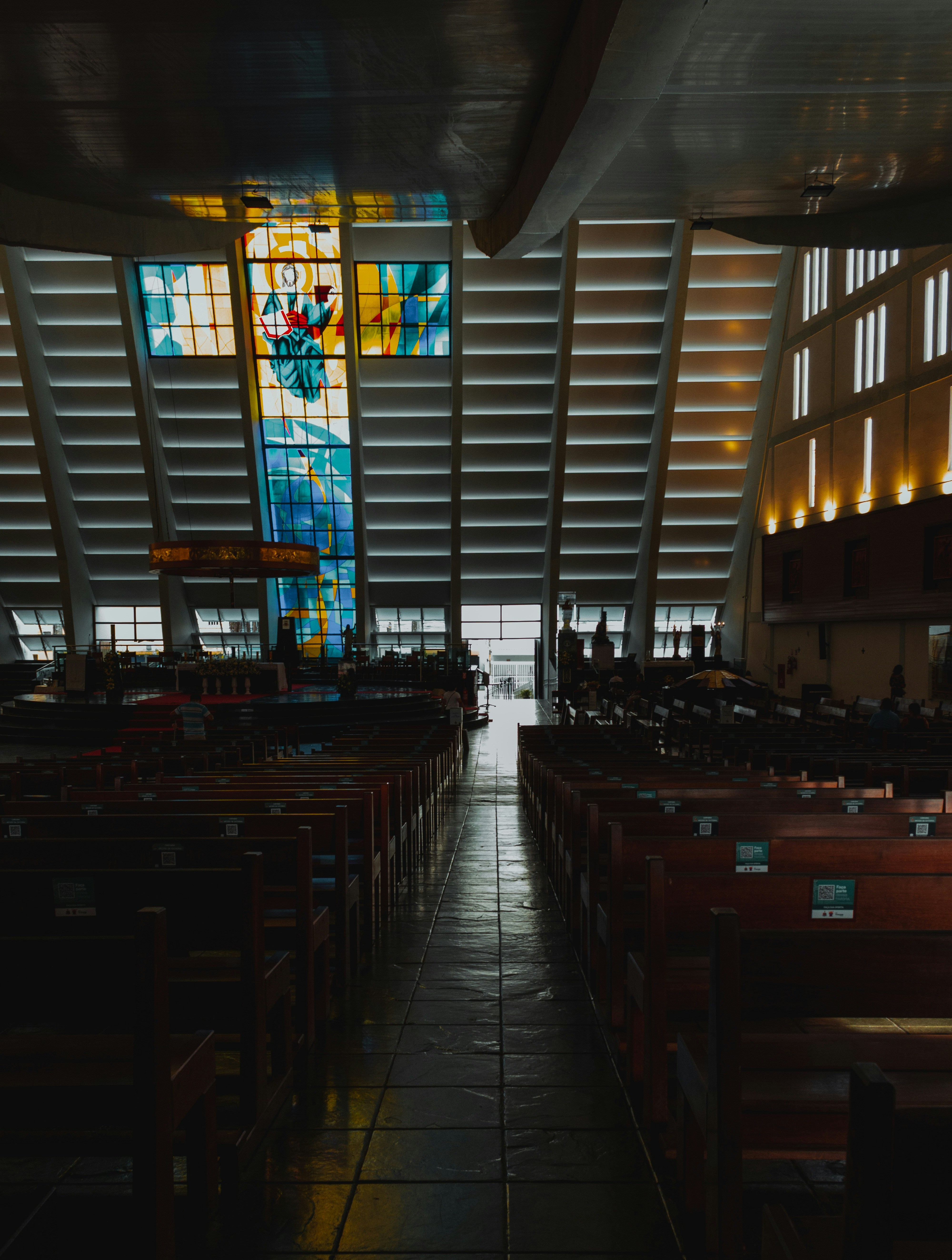 Stained Light Over Silent Aisles