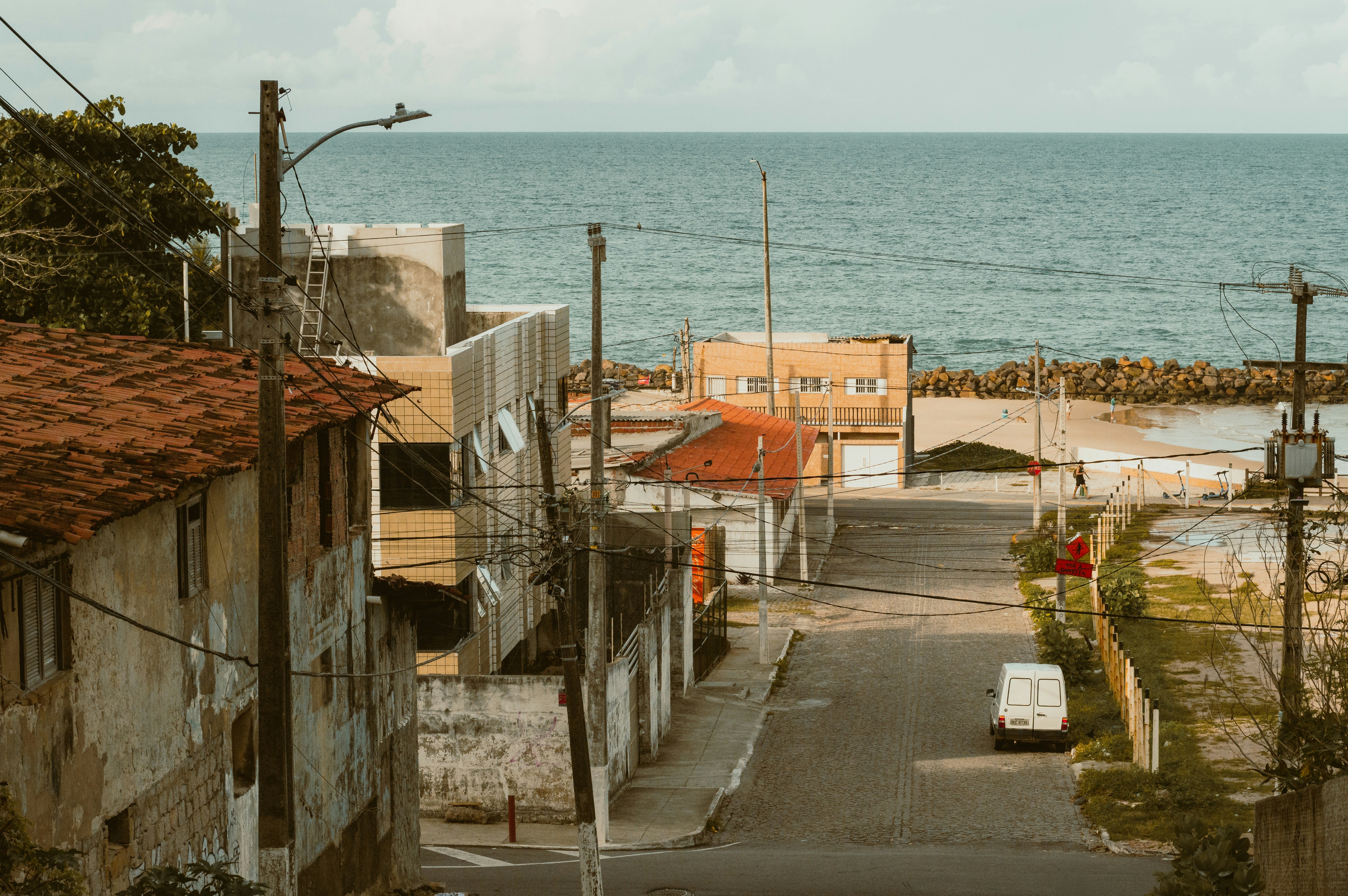 Coastal Street Cascade: A Quiet Descent Toward the Sea