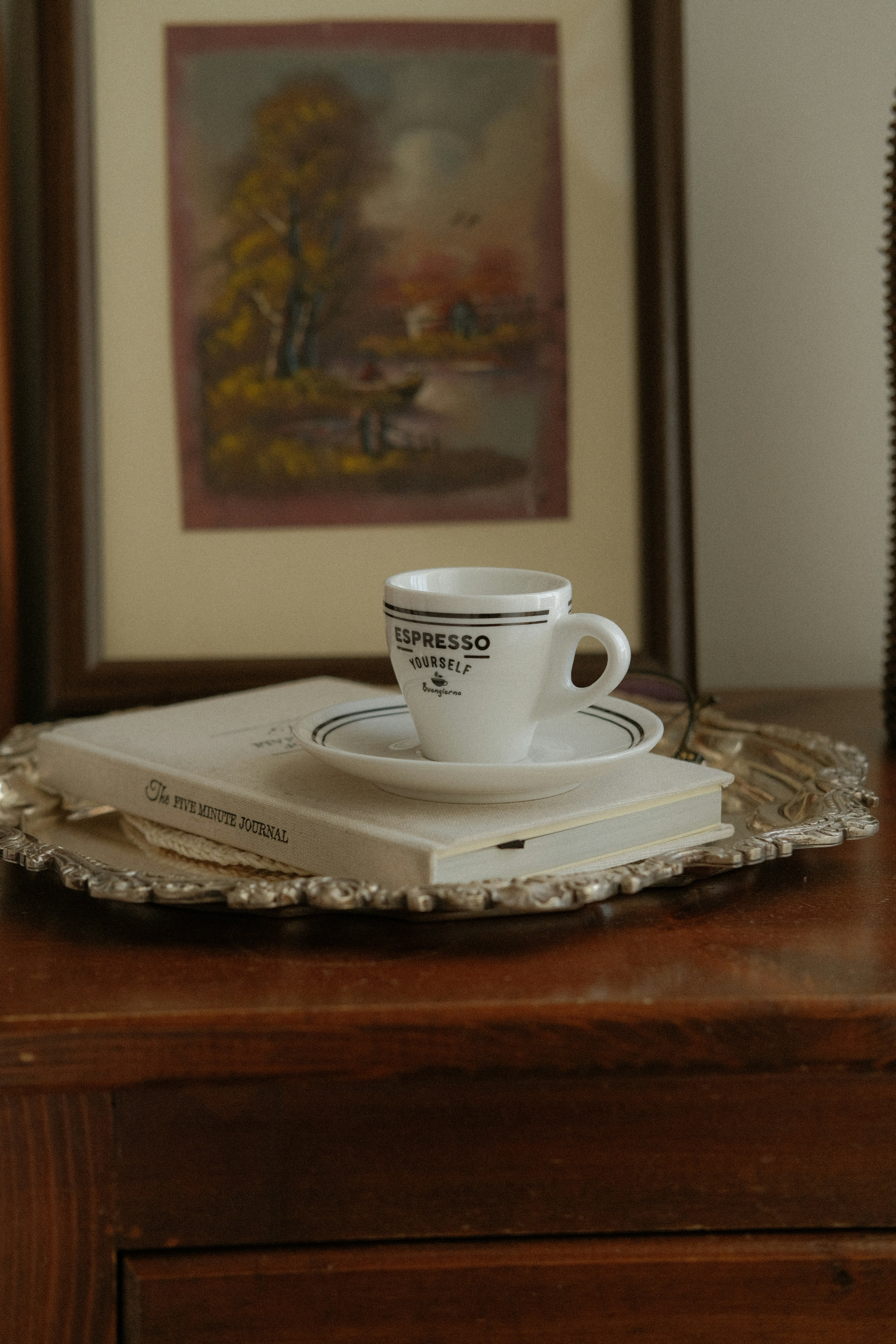 Steam of Focus: A Quiet Espresso Moment on a Wooden Stage