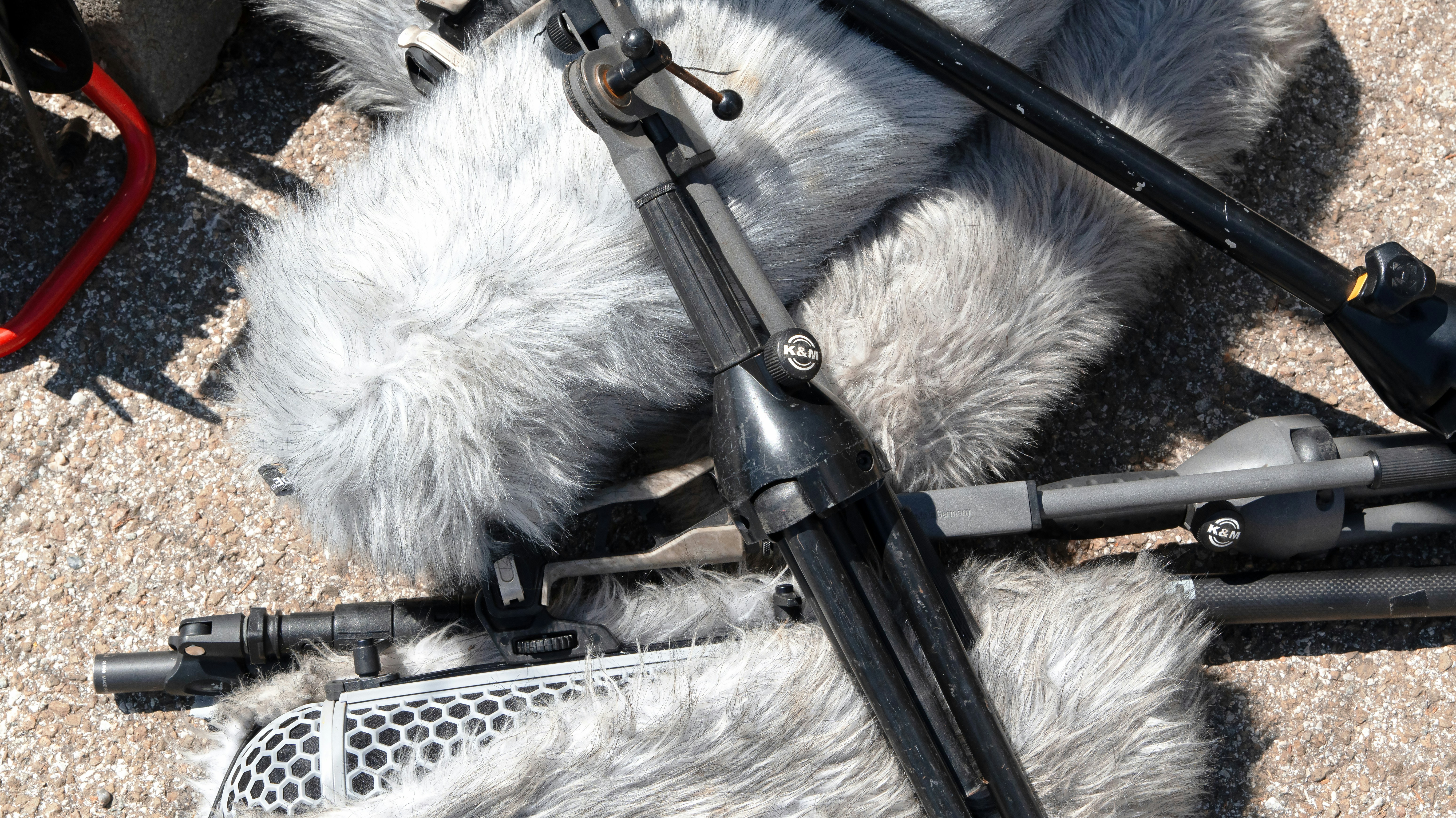 Coiled Silence: A Cluttered Kit of Microphones and Rigs on Gravel