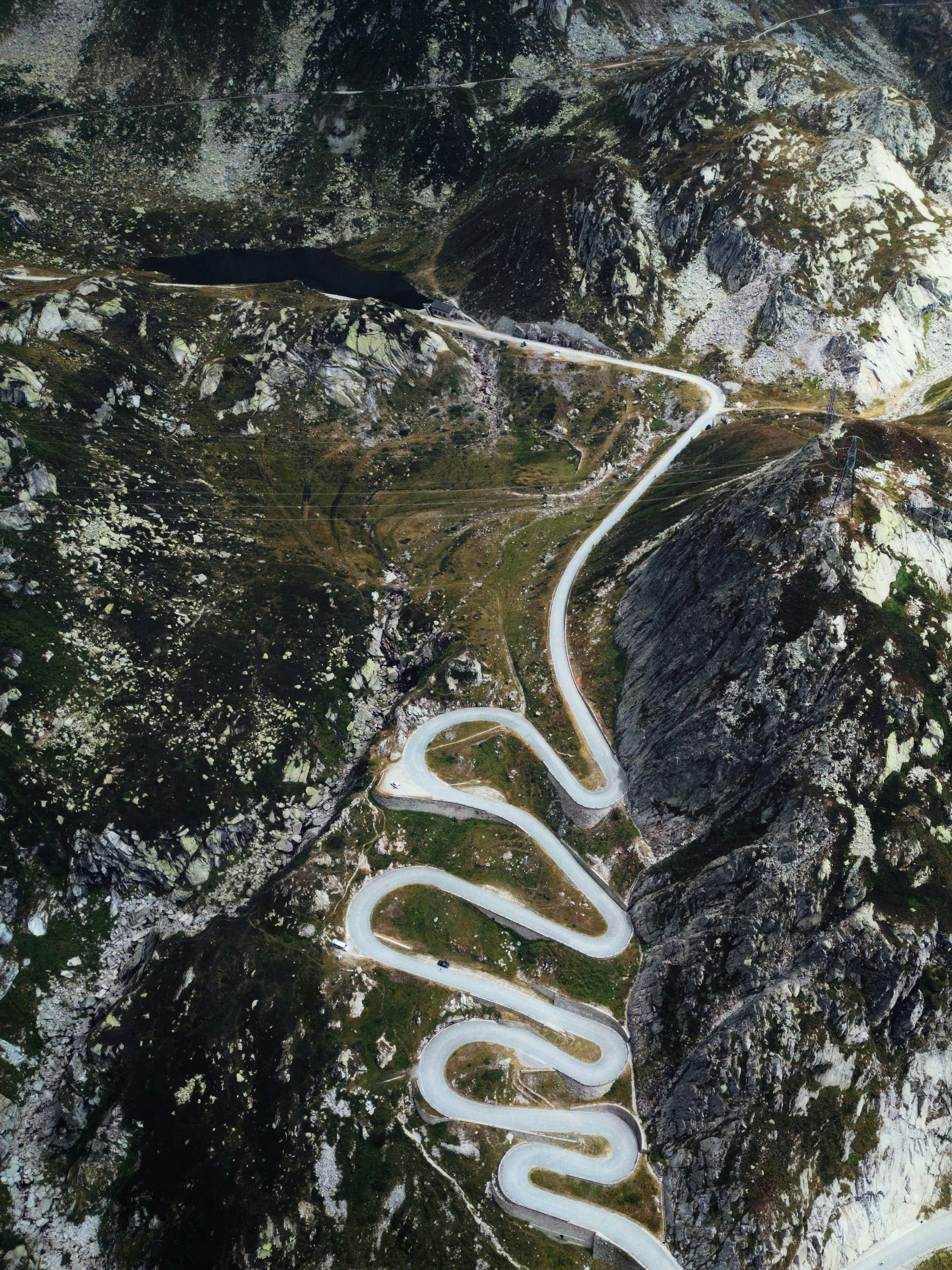 Winding Mountain Highway: A Ribbon Through Granite
