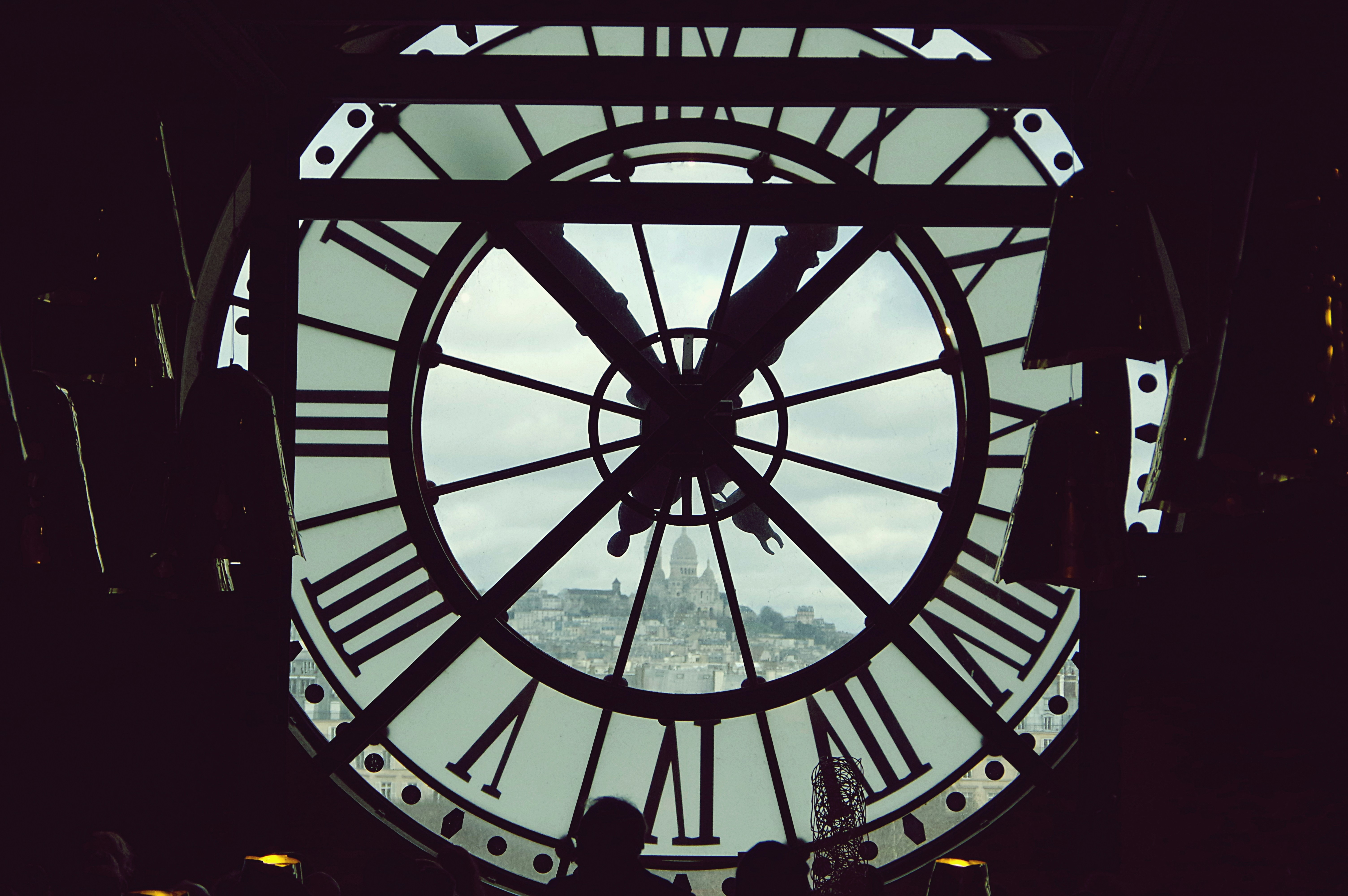 Midnight Cathedral of Time: A Clock Face Framed by Shadow