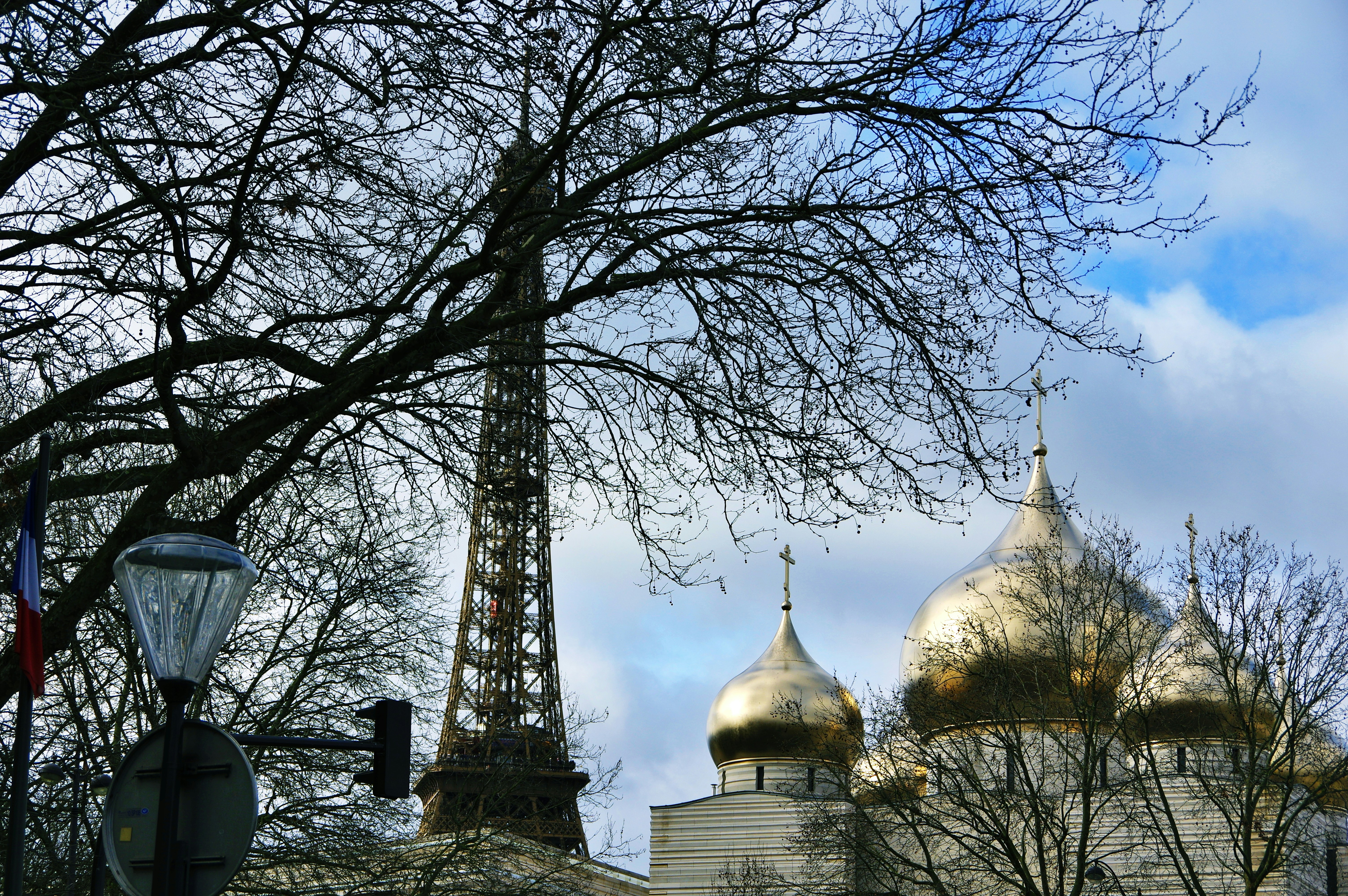 Golden Domes Over City Silhouettes