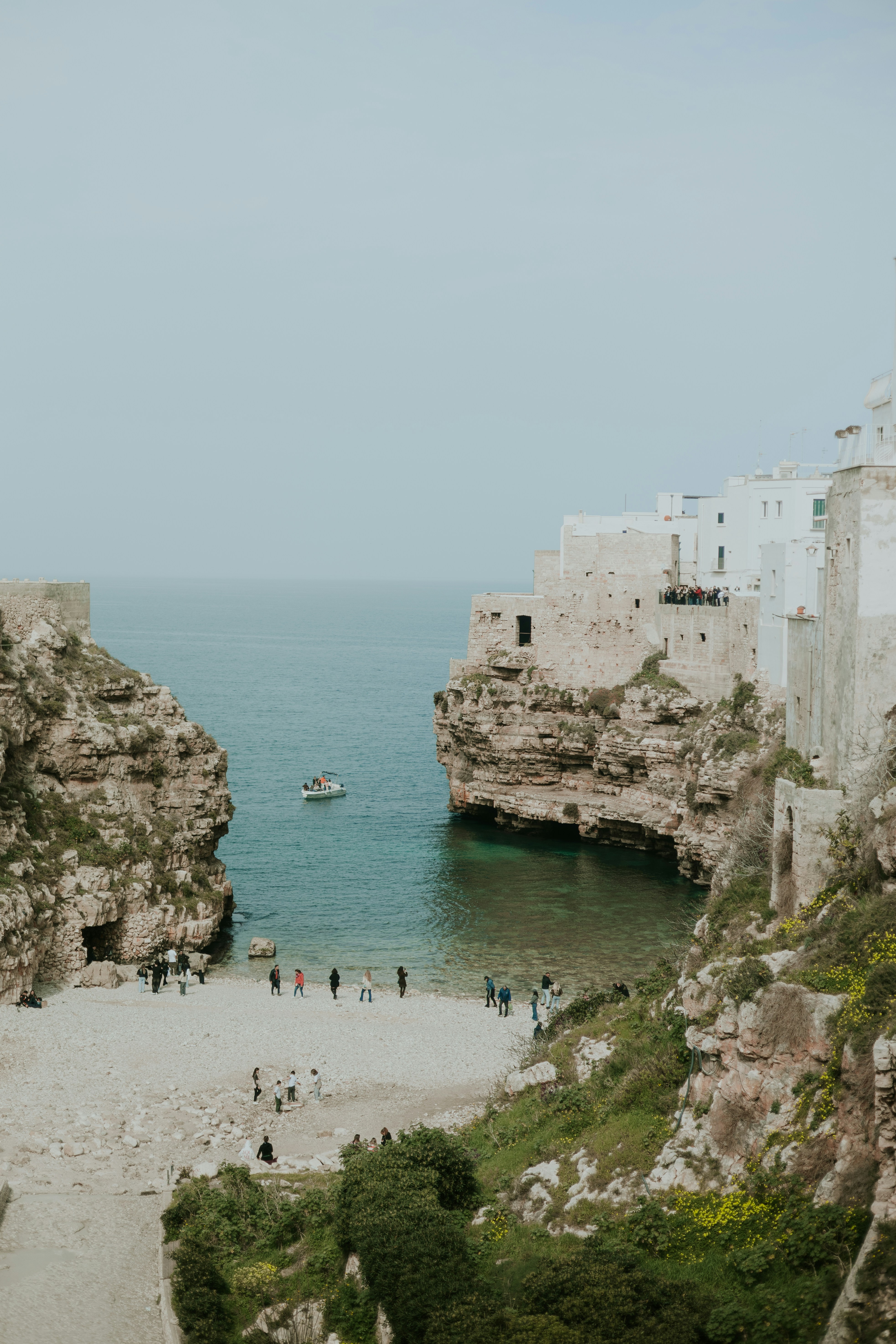 Cliffs, Cove, and Whitewashed Aeries: A Seaside Village Portrait