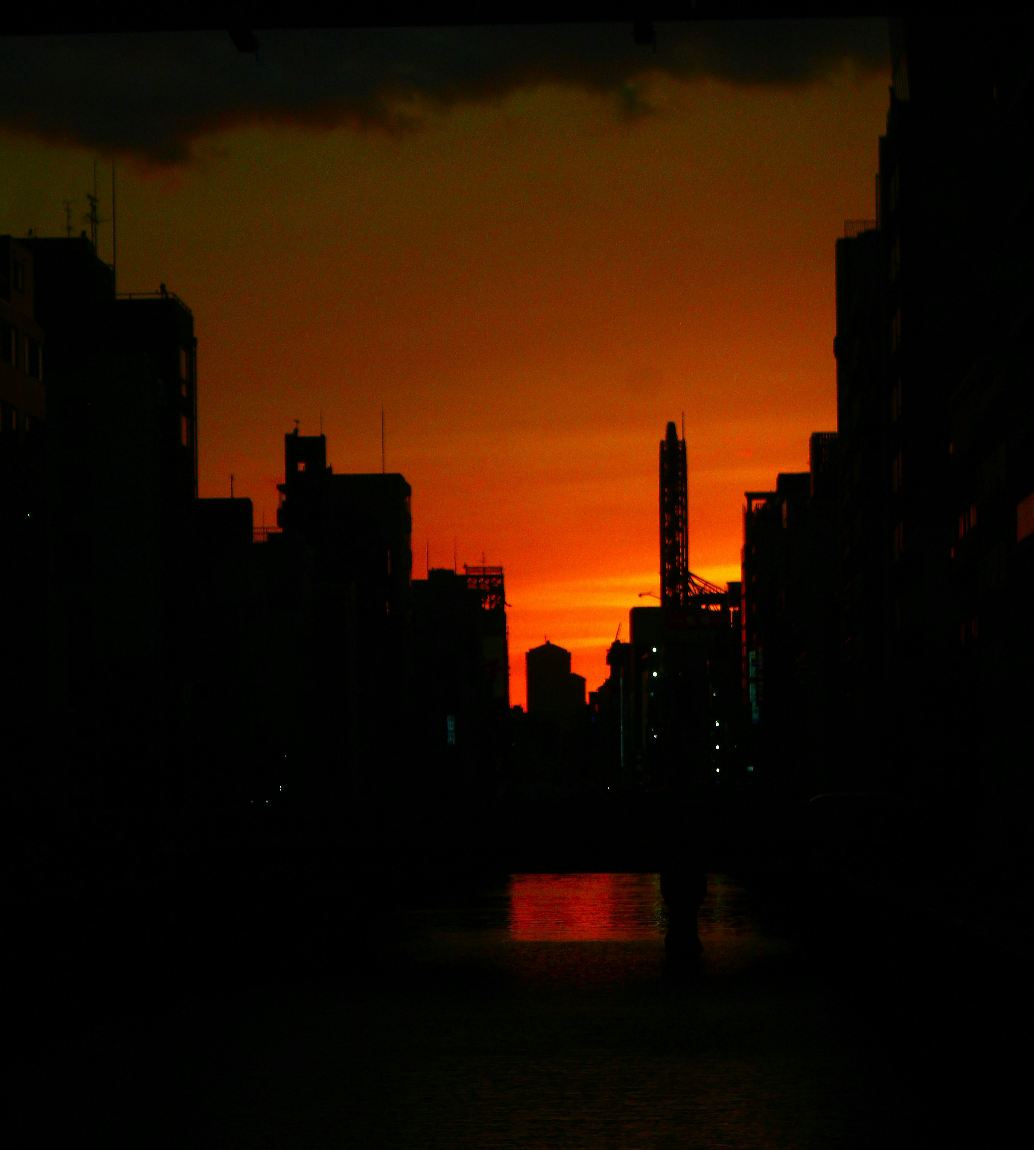 Silhouette Ballet at Sunset over a Quiet River