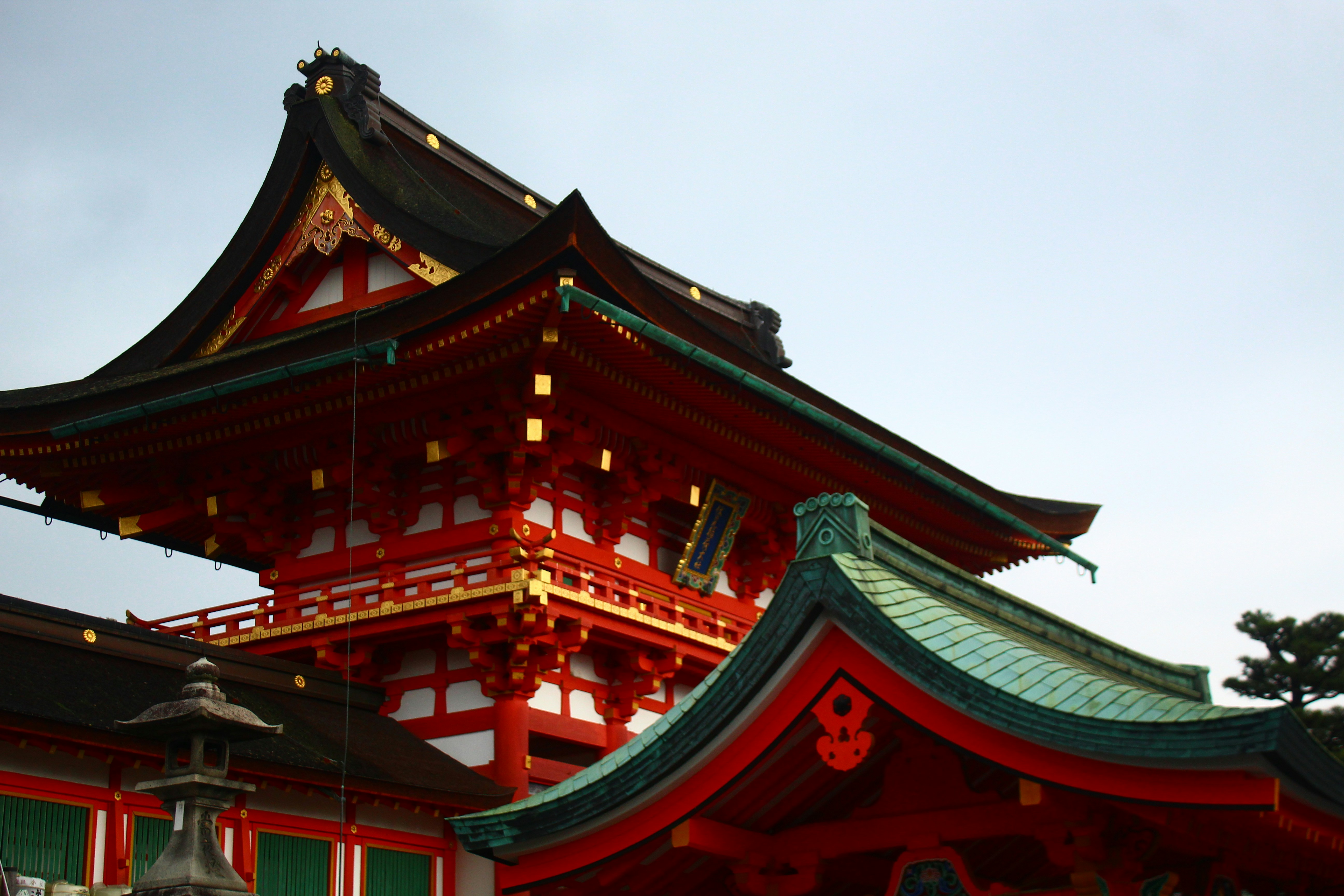 Crimson Eaves: A Corner of Sacred Architecture