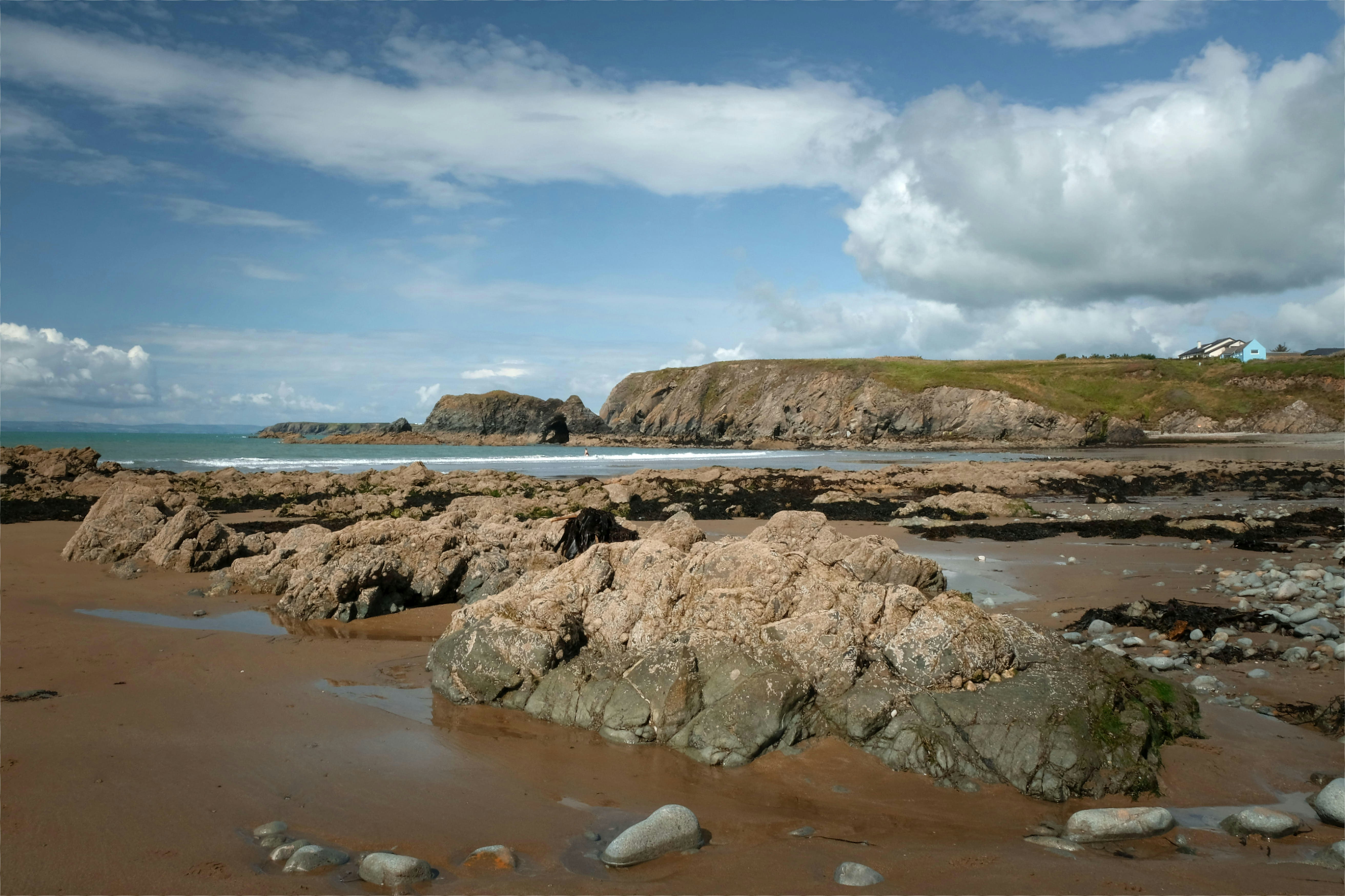 Coastal Outcrop: Rocks and Horizon Under Wide Atlantic Skies