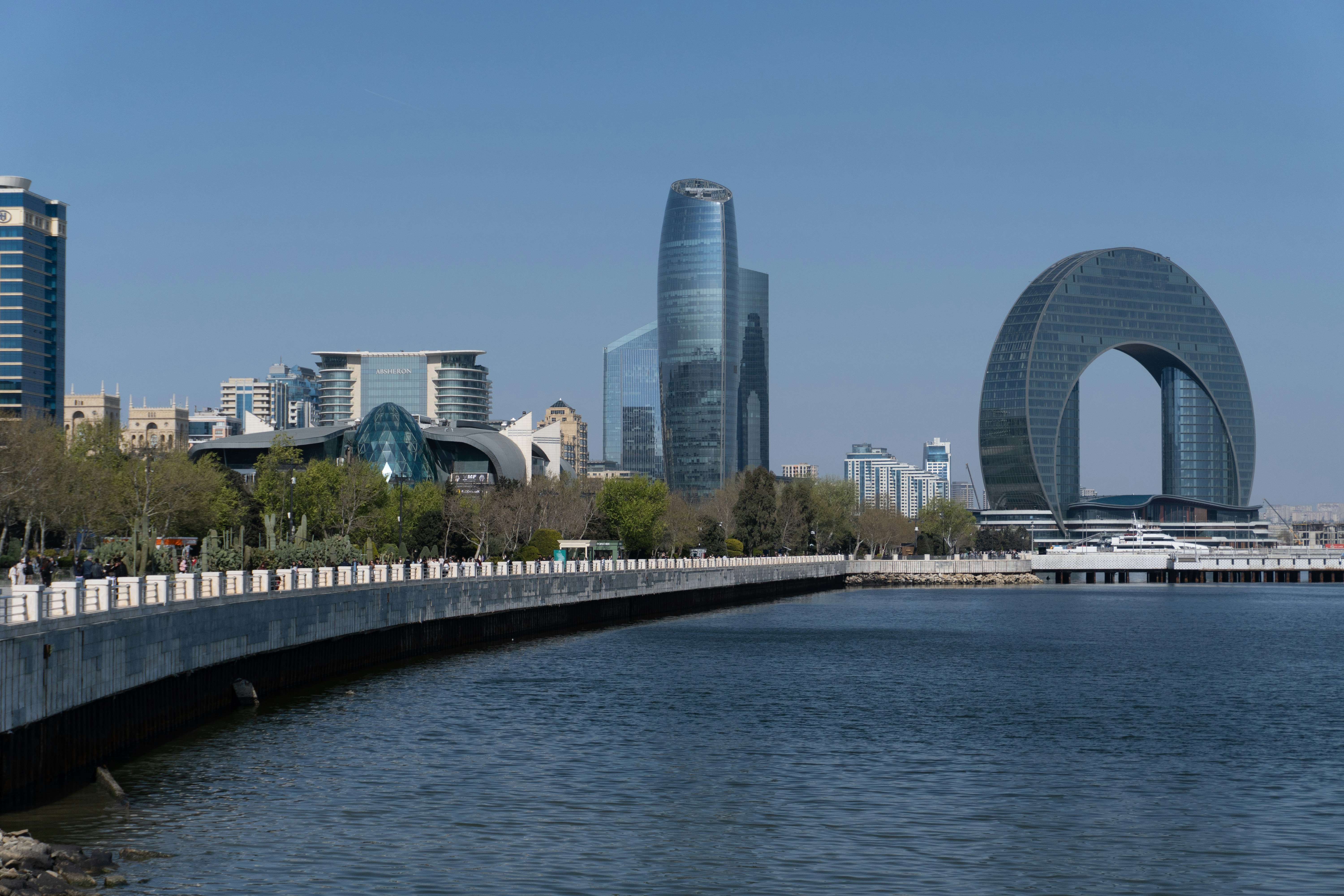Harbor Promenade Toward the Skyline Arc