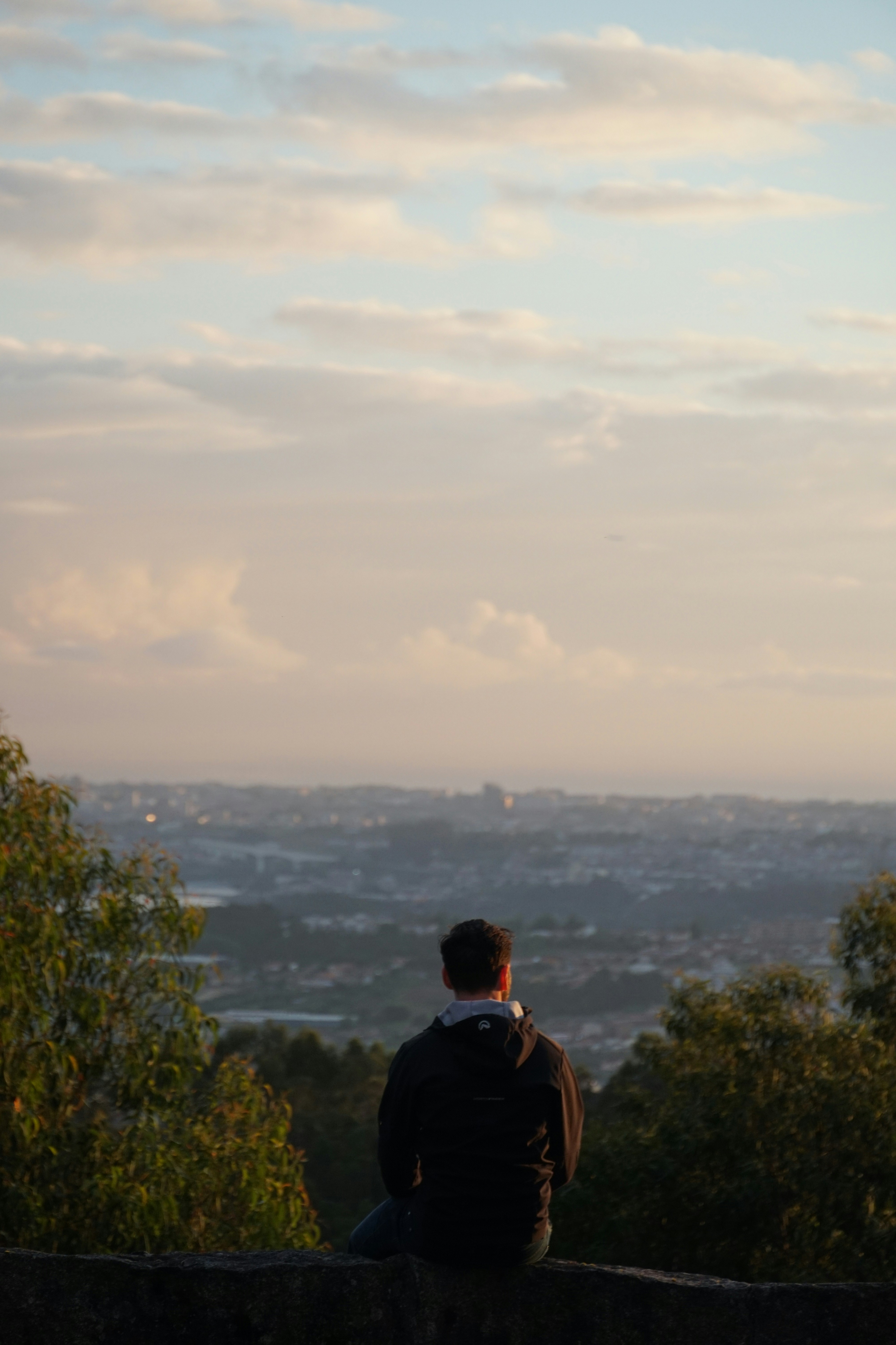 Horizon View: A solitary figure at the edge of dusk