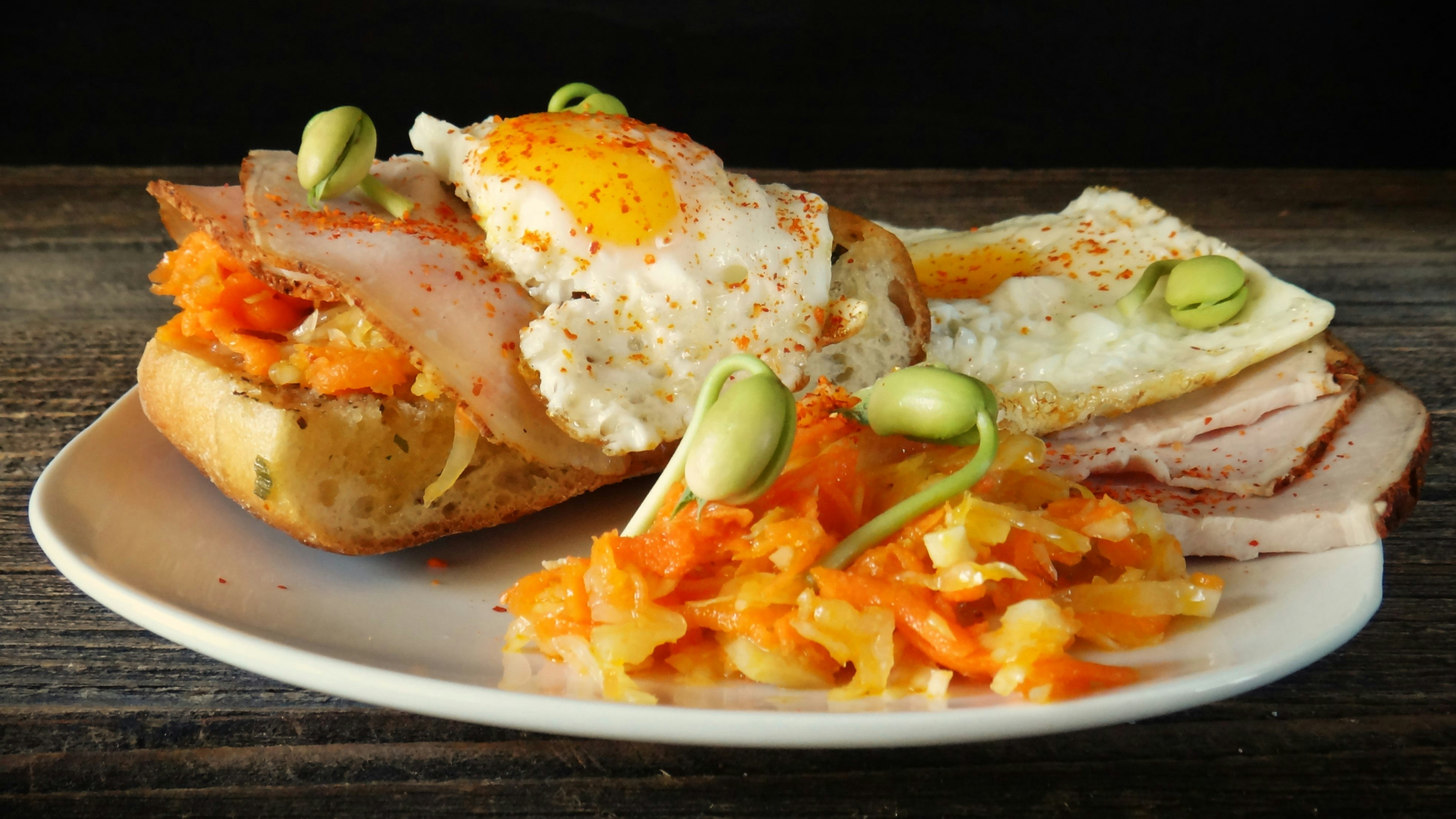 Sunny-Top Open-Faced Omelette Sandwich