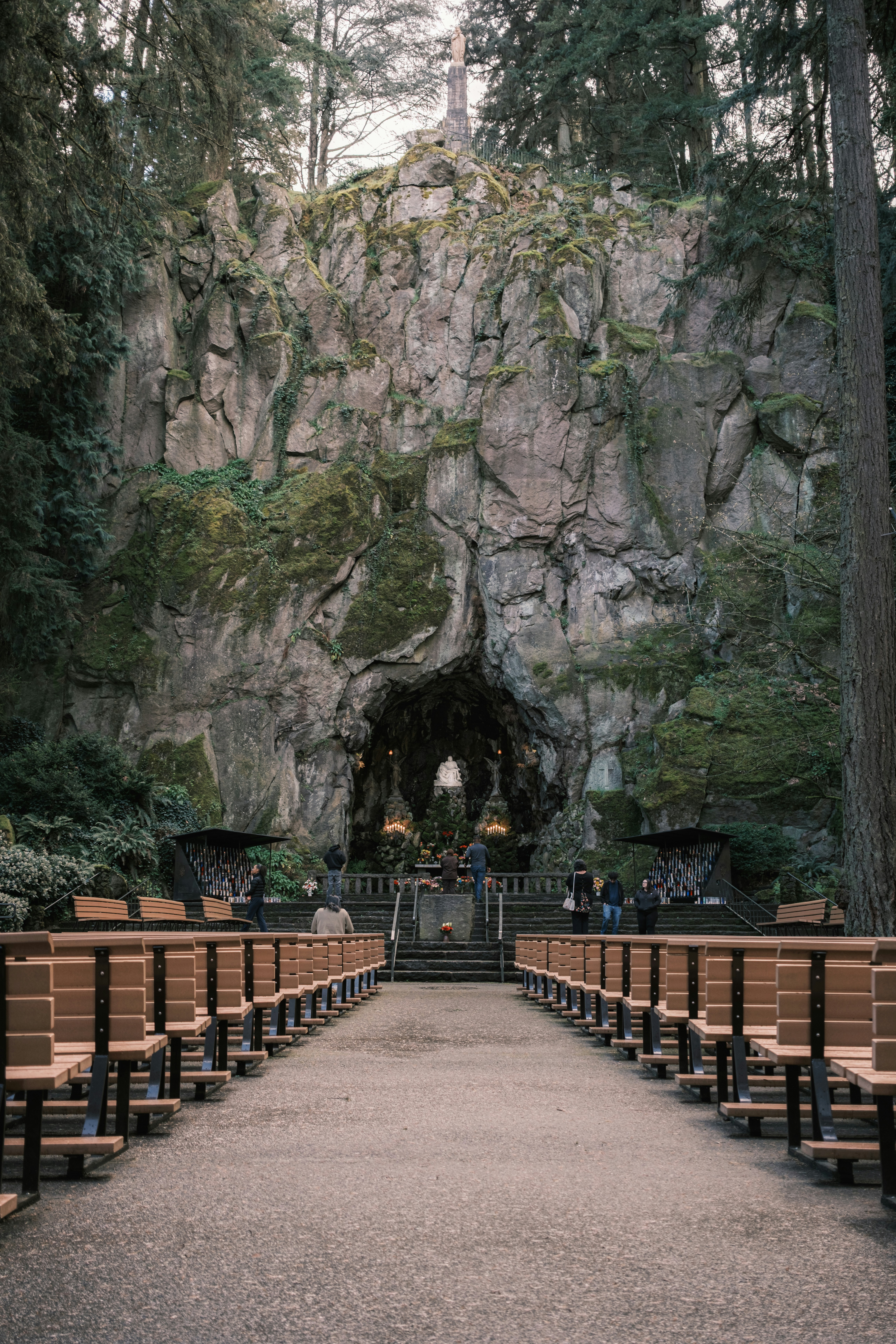 Cave Chapel Aglow: A Path to Quiet Light Beneath the Cliff
