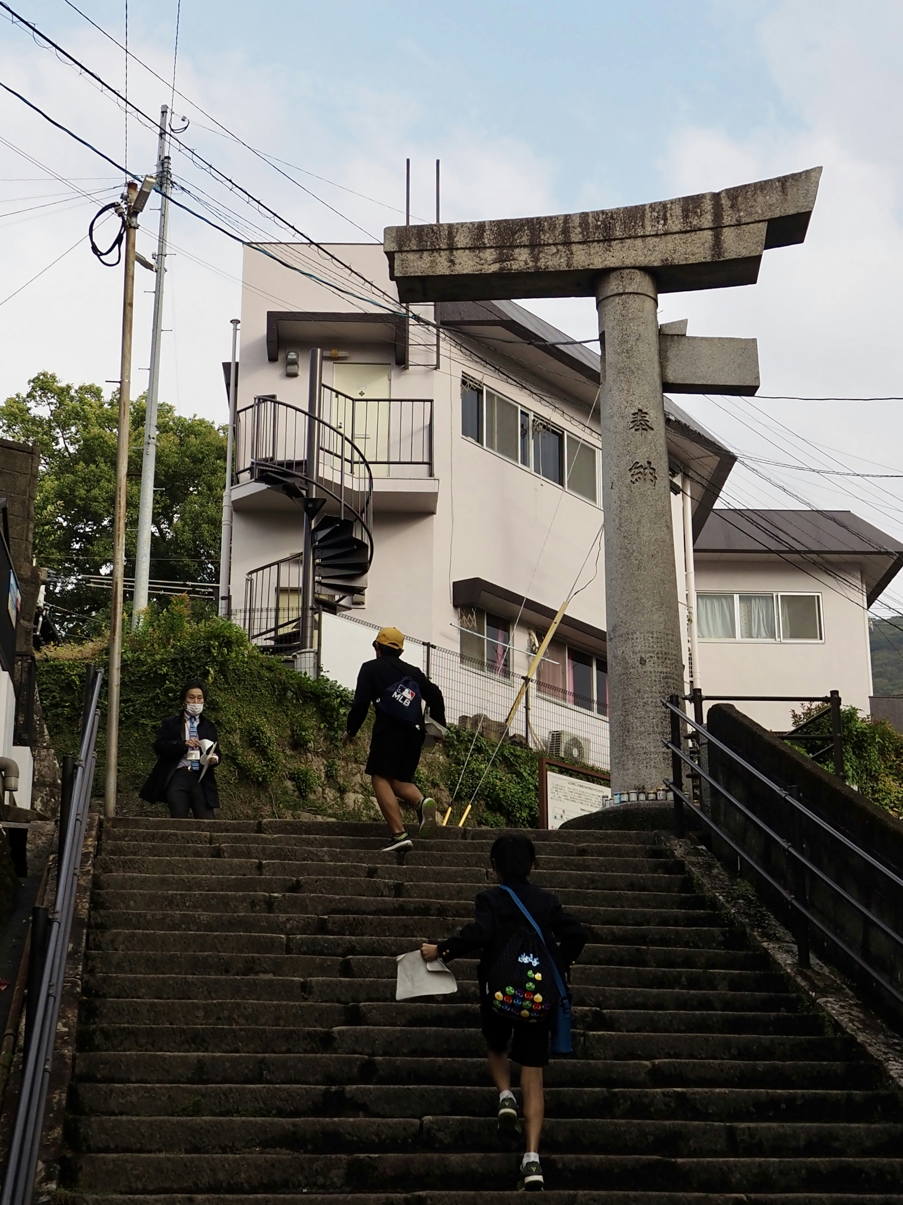 Rising Steps Toward a Shrine Gate