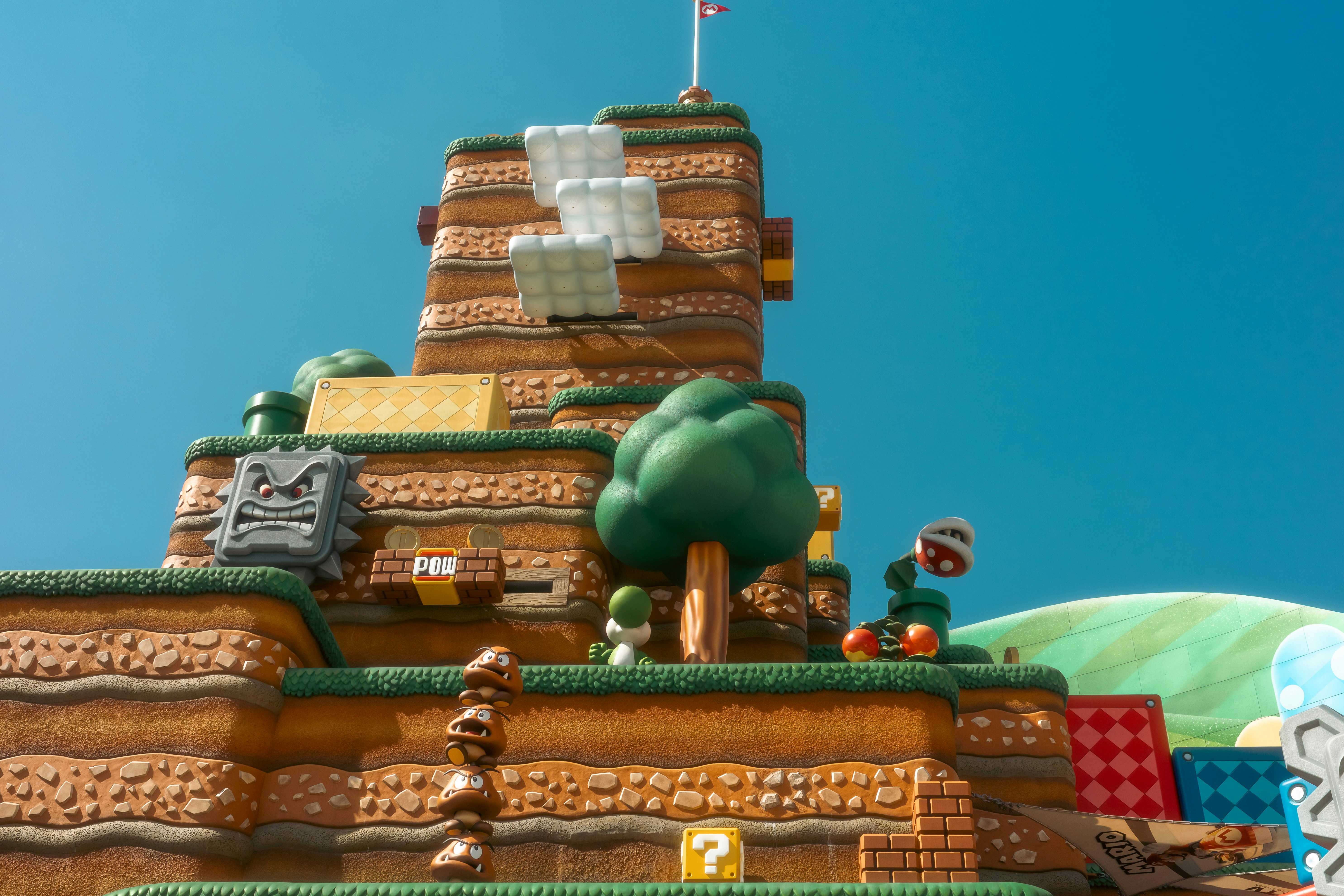 Stacked Fantasy Fortress of a Colorful Theme Park