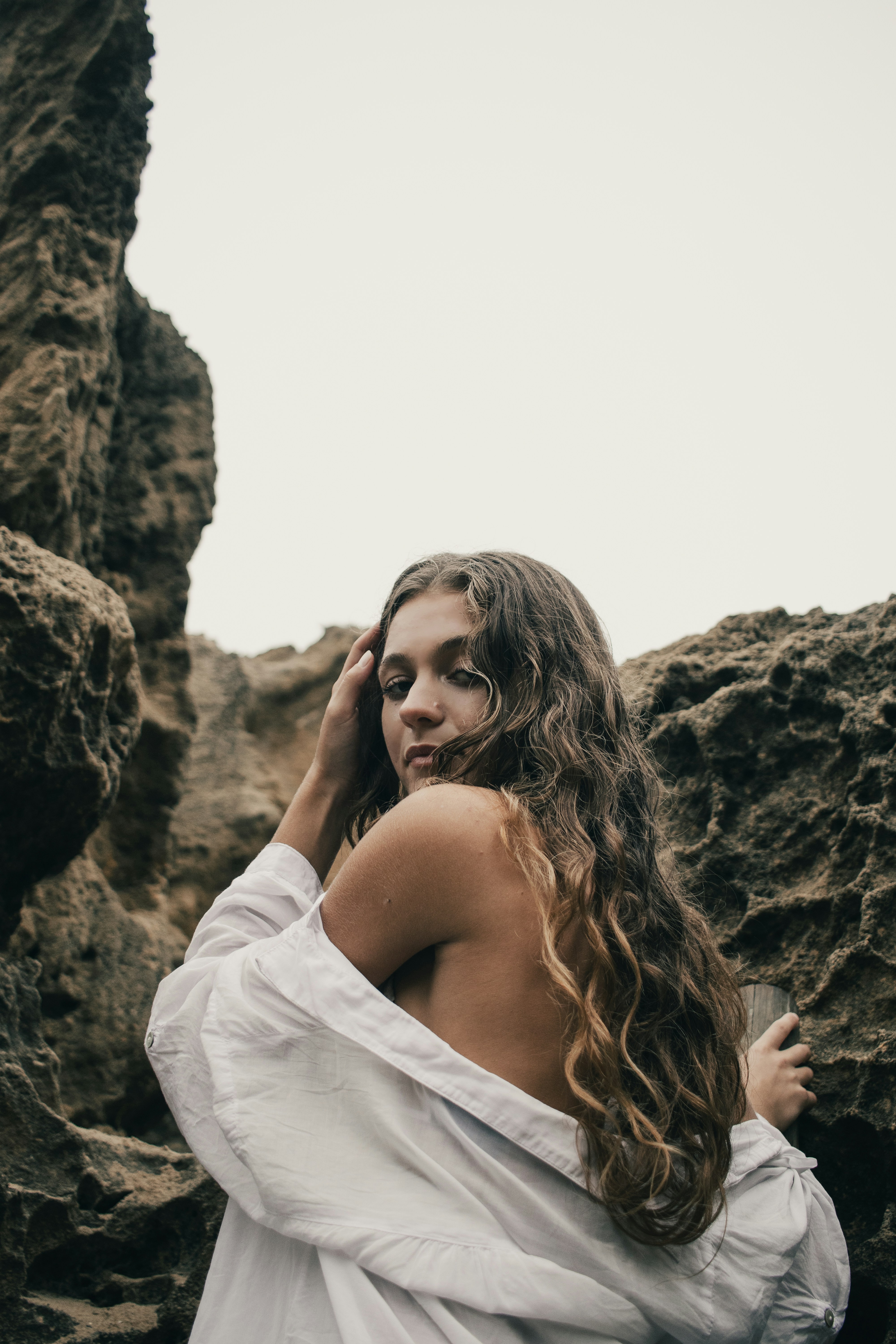 Coastal Portrait: A Quiet Moment Between Rock and Wave